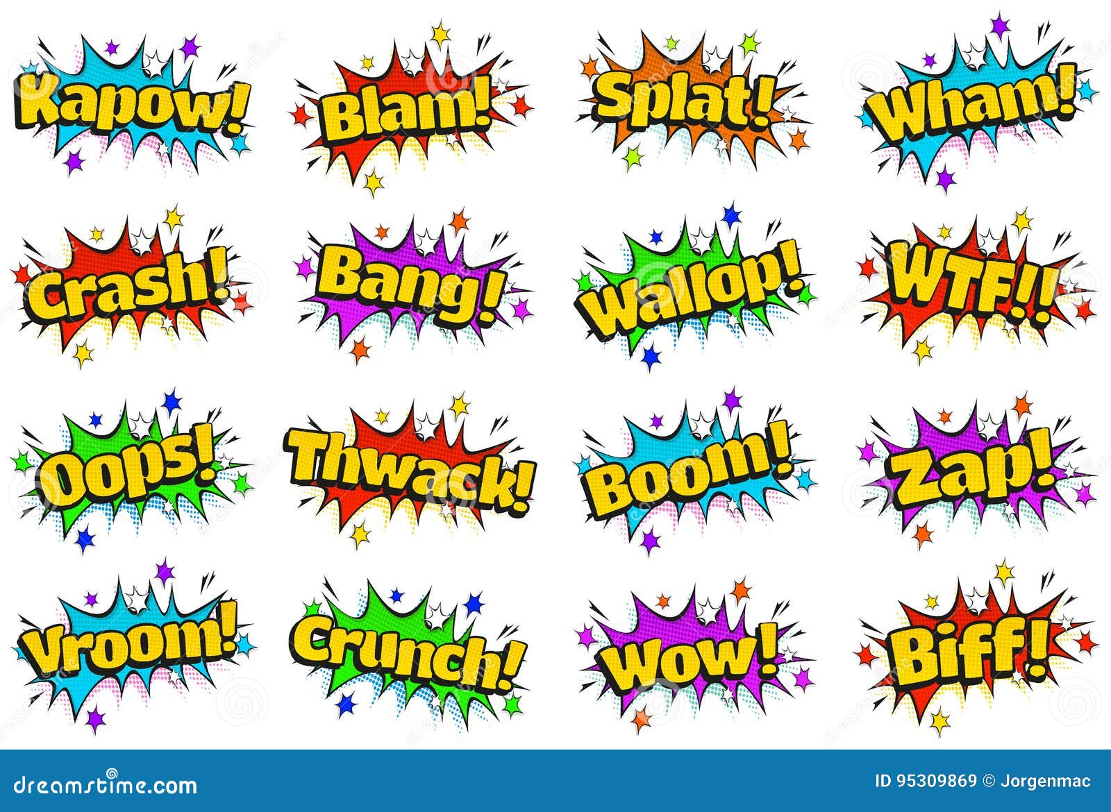 Bruit Art Comic Sound Effects Bubbles Illustration de Vecteur ...