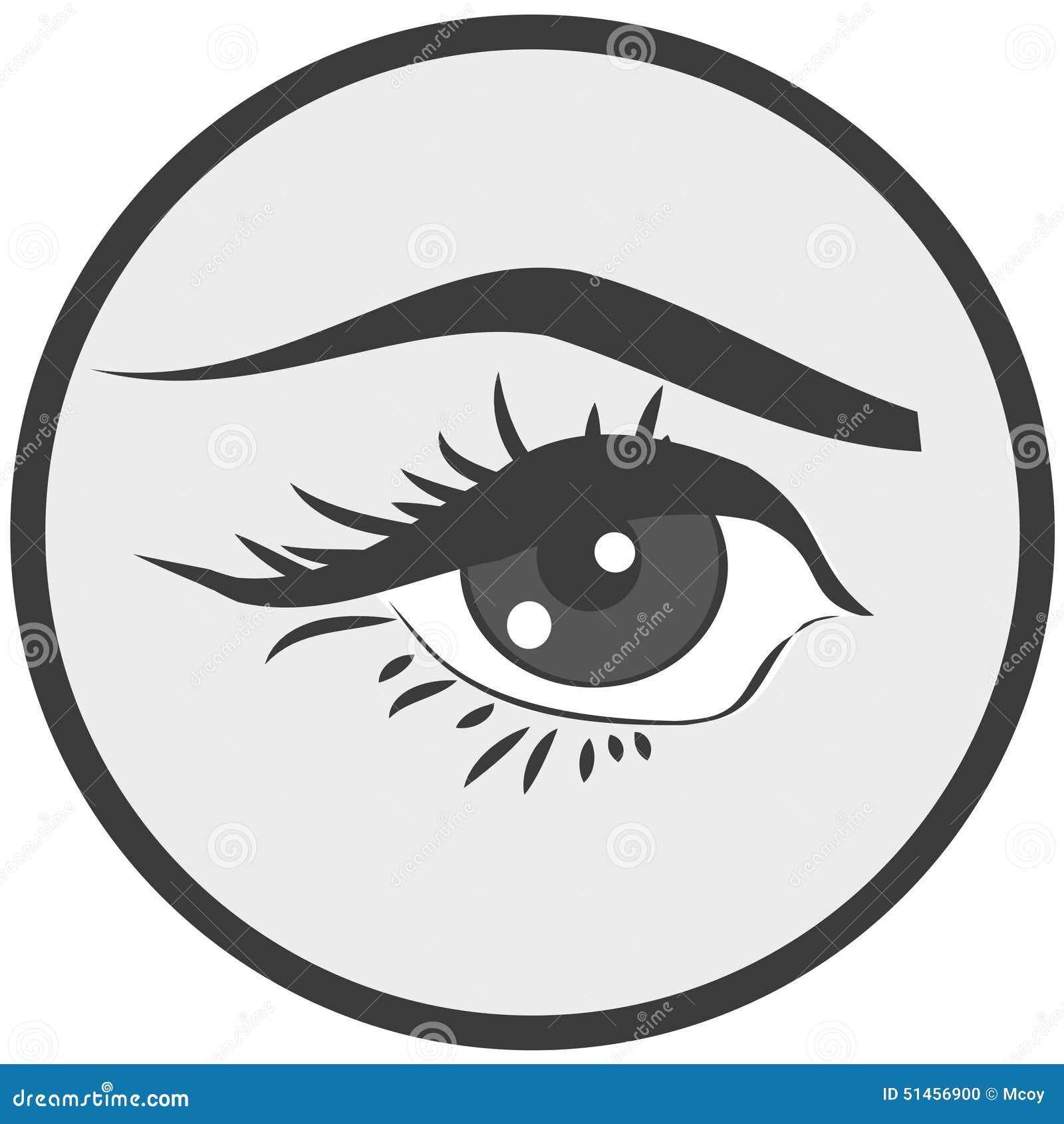 Bruit Art Pin Up Eye Icon illustration stock. Illustration du lifestyle ...