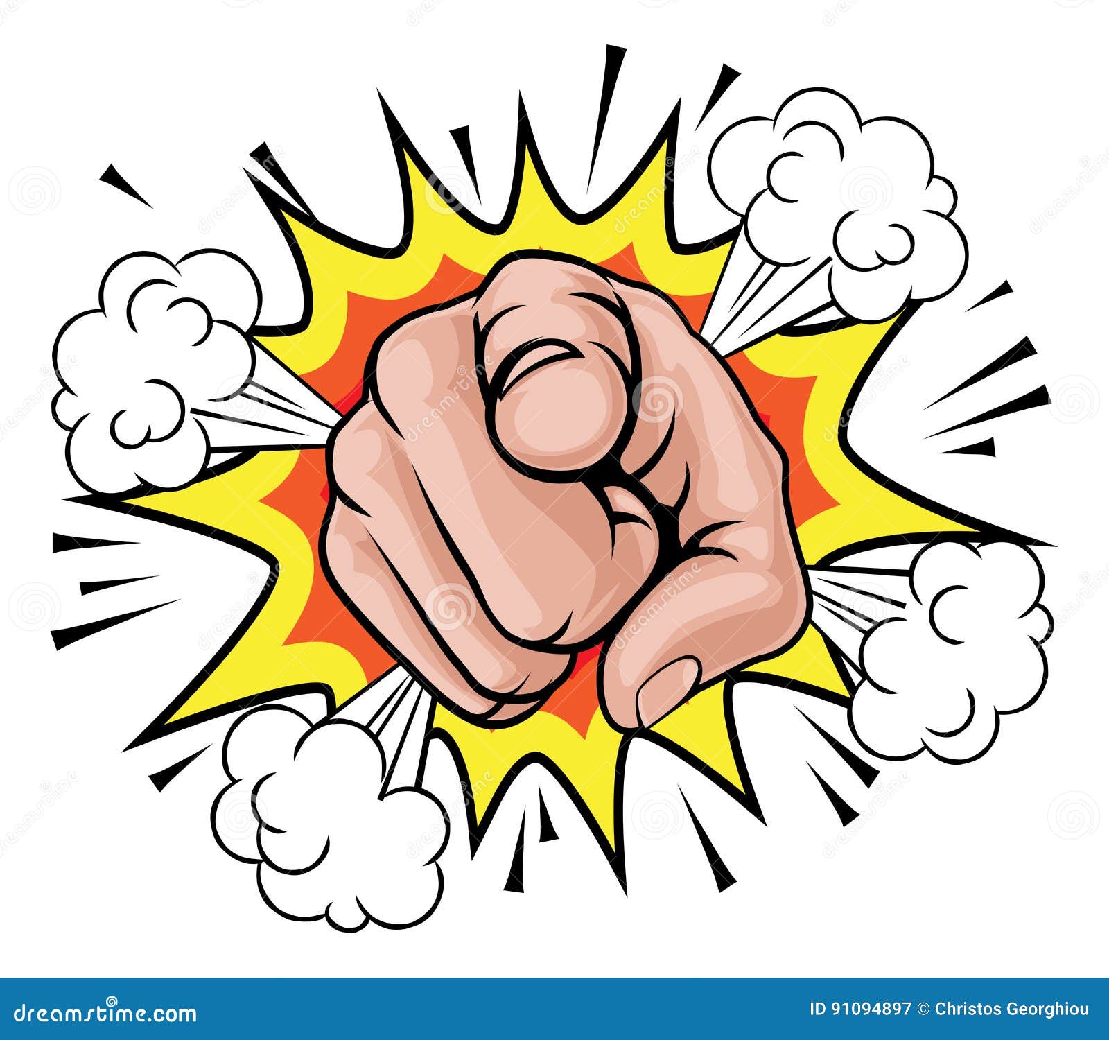 Bruit Art Pointing Cartoon Hand Illustration de Vecteur - Illustration ...