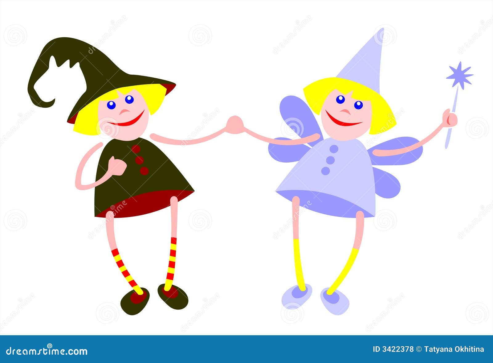 Bruja y hada ilustración del vector. Ilustración de apacible - 3422378