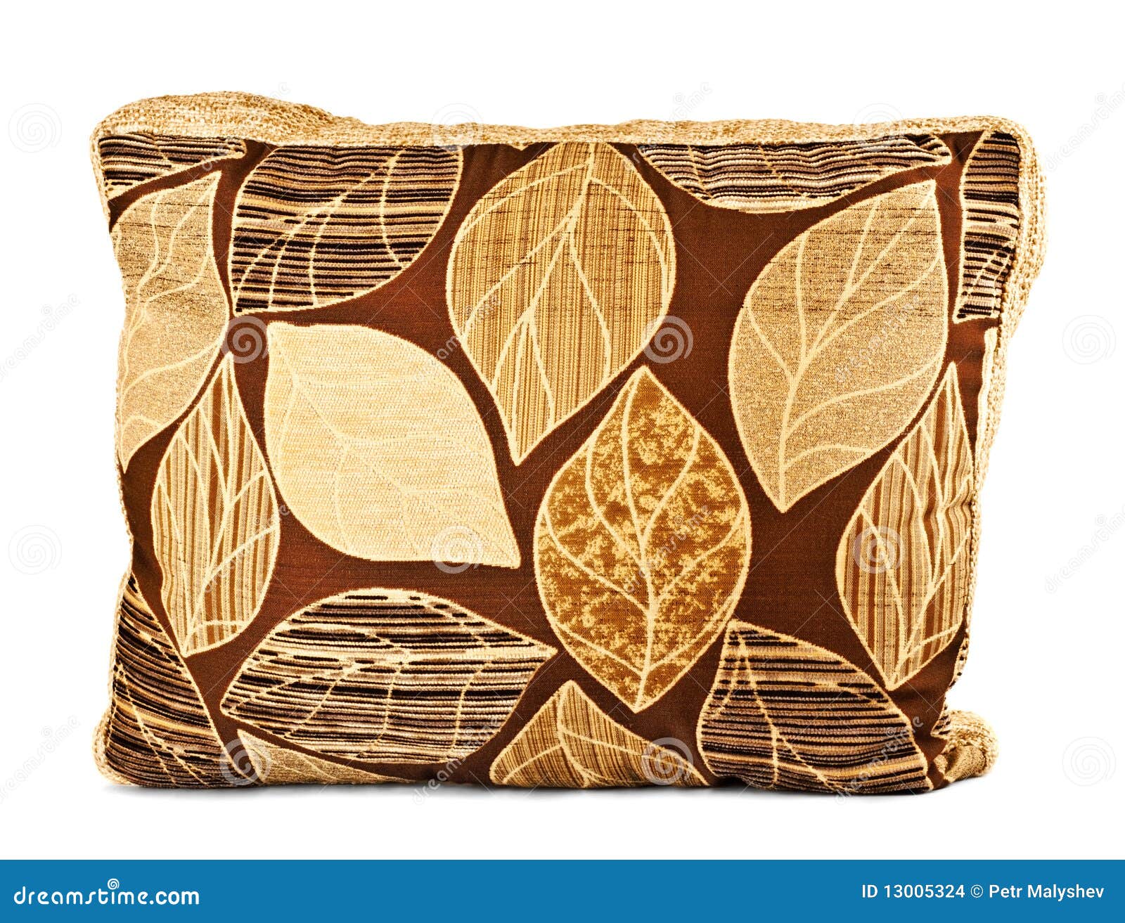 Brun kudde arkivfoto. Bild av dekor, elegantt, isolerat - 13005324