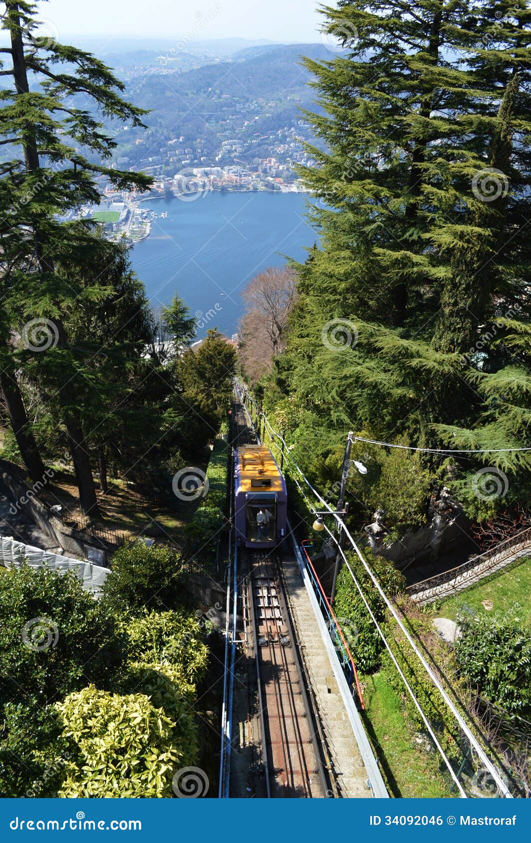 Brunate s funicular editorial photo. Image of railway - 34092046
