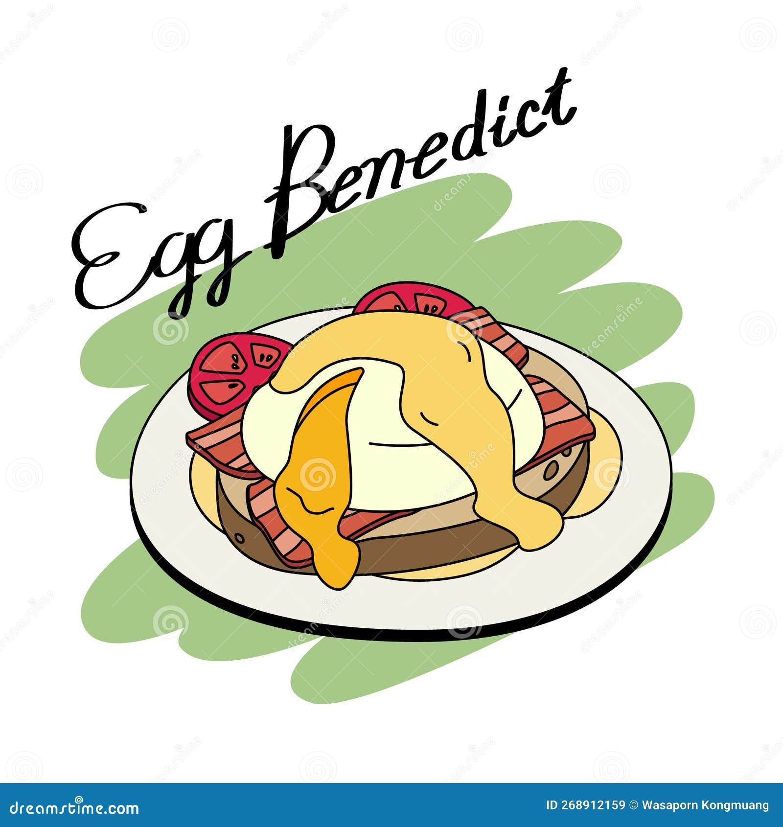 Brunch Menu Restaurant, Food Template. Cartoon Vector | CartoonDealer ...