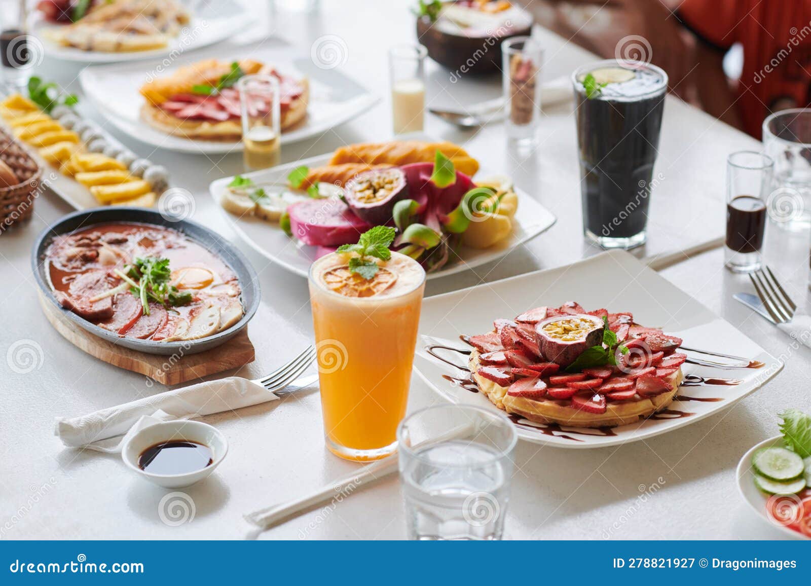 Brunch Table Setting stock image. Image of brunch, serving - 278821927