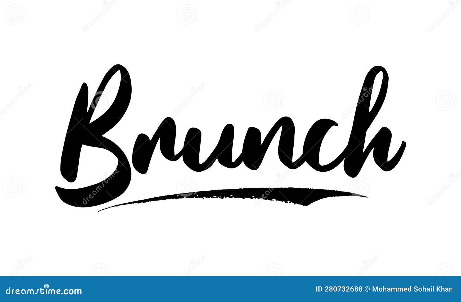 Brunch Typography Lettering Text Vector Design Quote Stock Vector ...