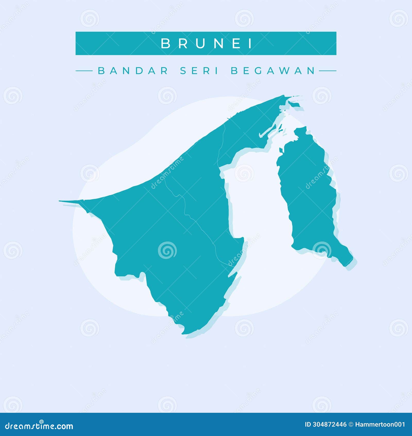 Vector Illustration Vector of Brunei Map Asia Stock Illustration ...