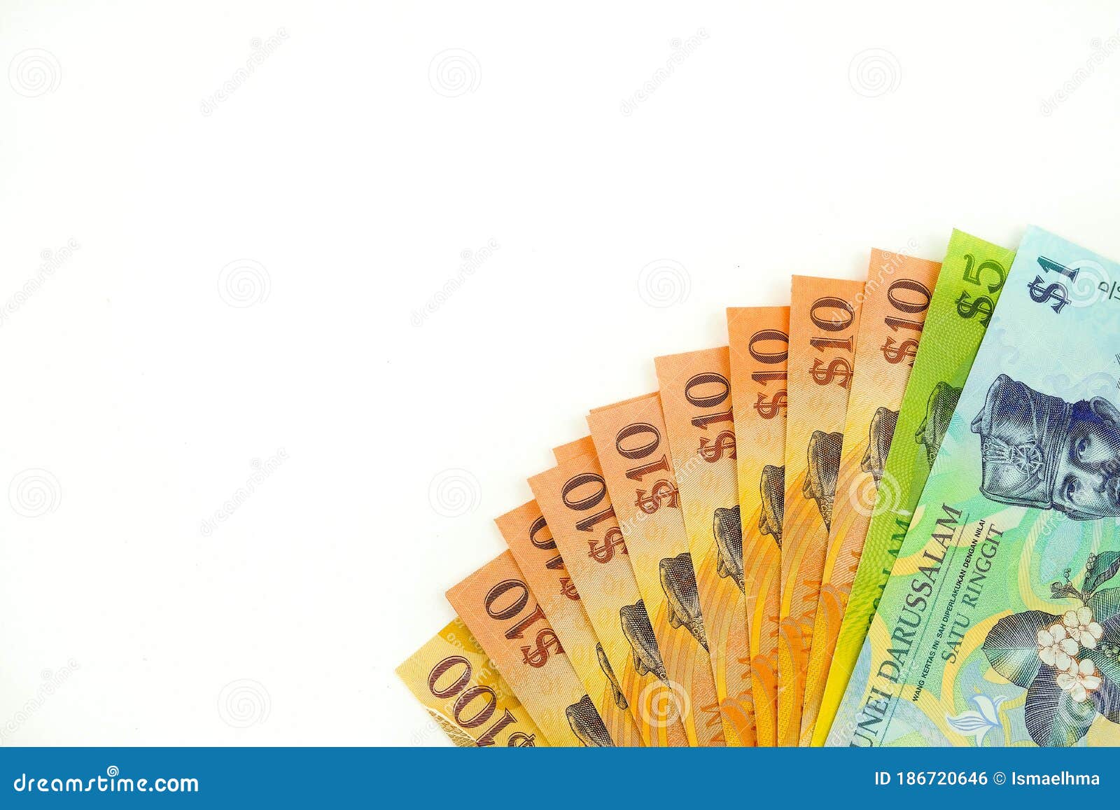 Brunei Dollar Banknotes in Various Value Stock Photo - Image of legal ...