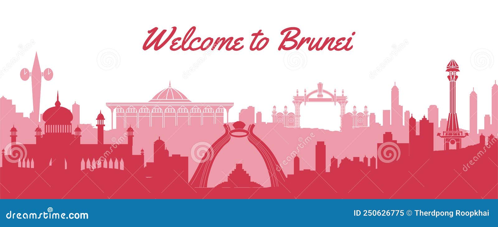 Brunei Famous Landmark Silhouette Style with Text Inside Stock Vector ... Brunei Famous Landmark Silhouette Style with Text Inside Stock Vector ...