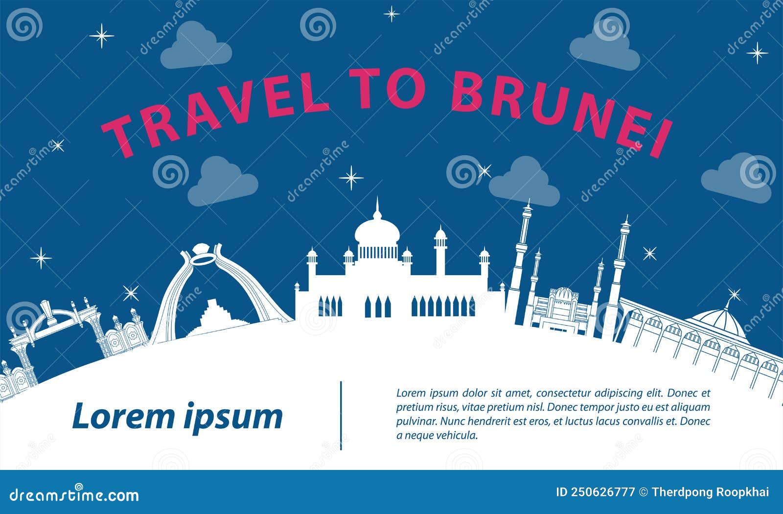 Brunei Famous Landmark Silhouette Style with Text Inside Stock Vector ... Brunei Famous Landmark Silhouette Style with Text Inside Stock Vector ...