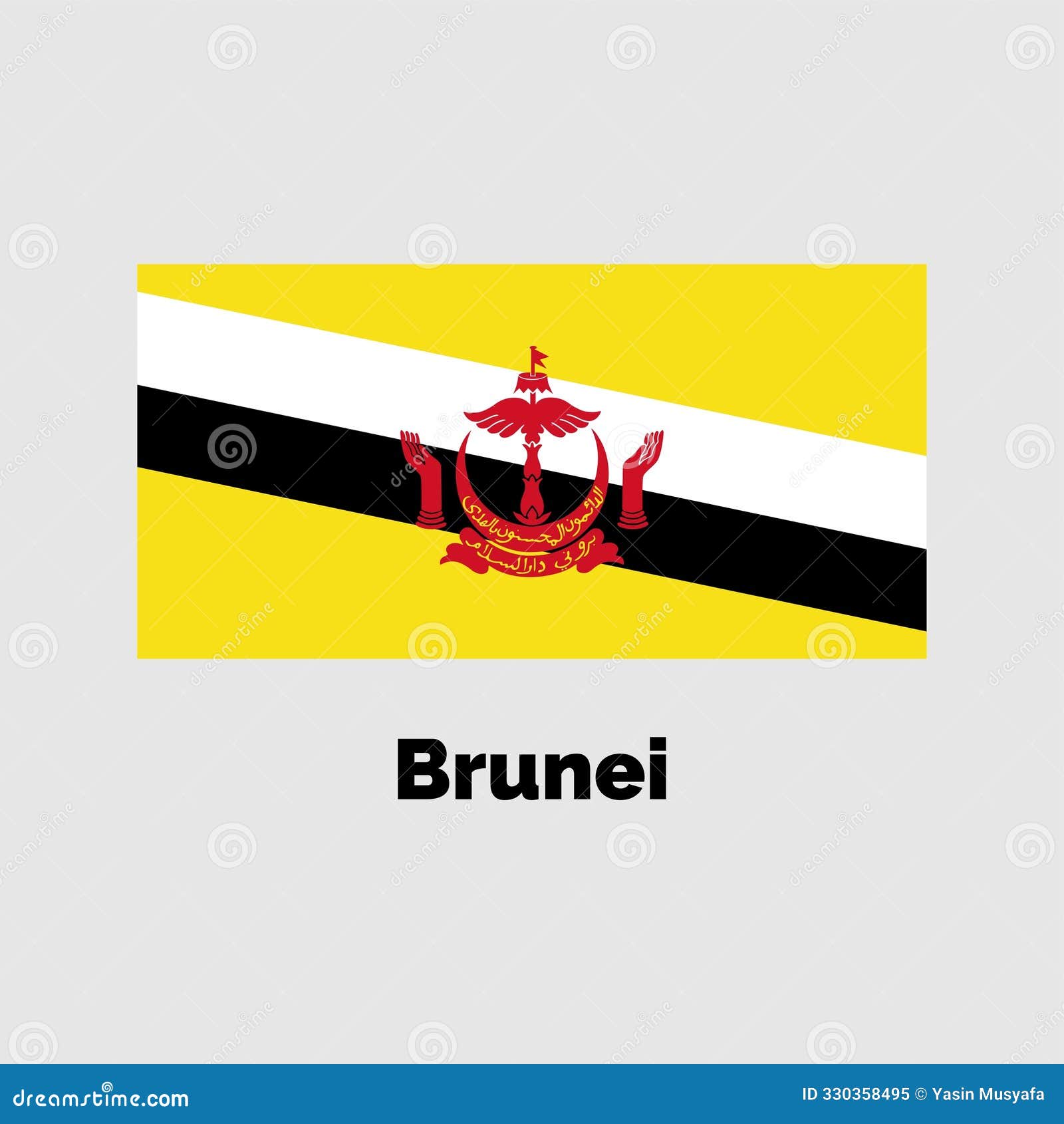 Brunei Flag In Different Shapes, Flag Of Brunei In Various Shapes ...