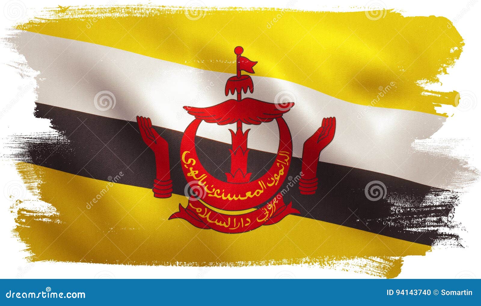 Brunei-Flagge stock abbildung. Illustration von land - 94143740