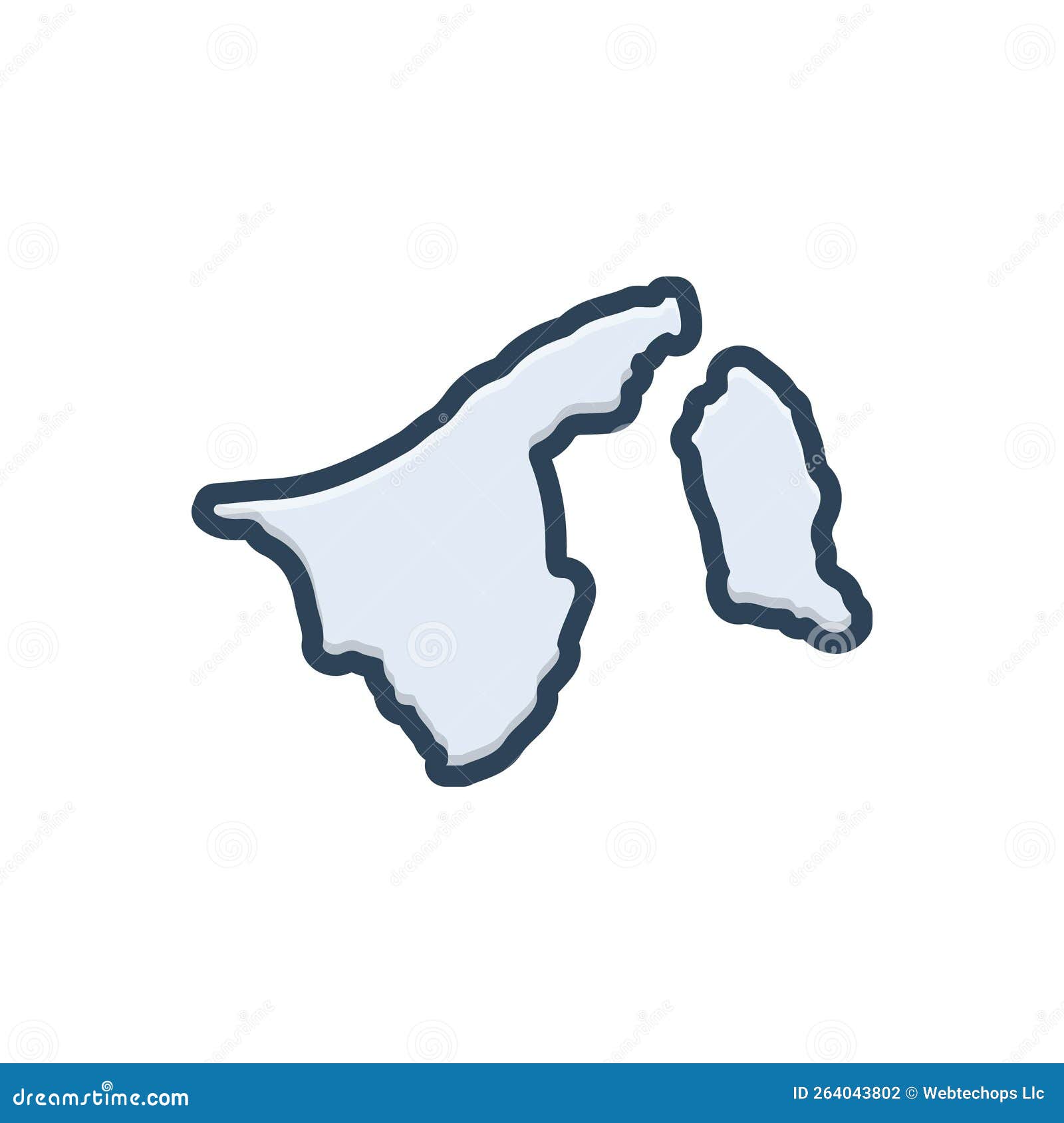 Color Illustration Icon for Brunei, Map and Asia Stock Illustration ...