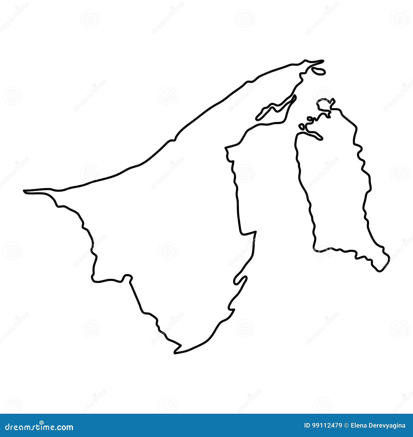 brunei map cartoon