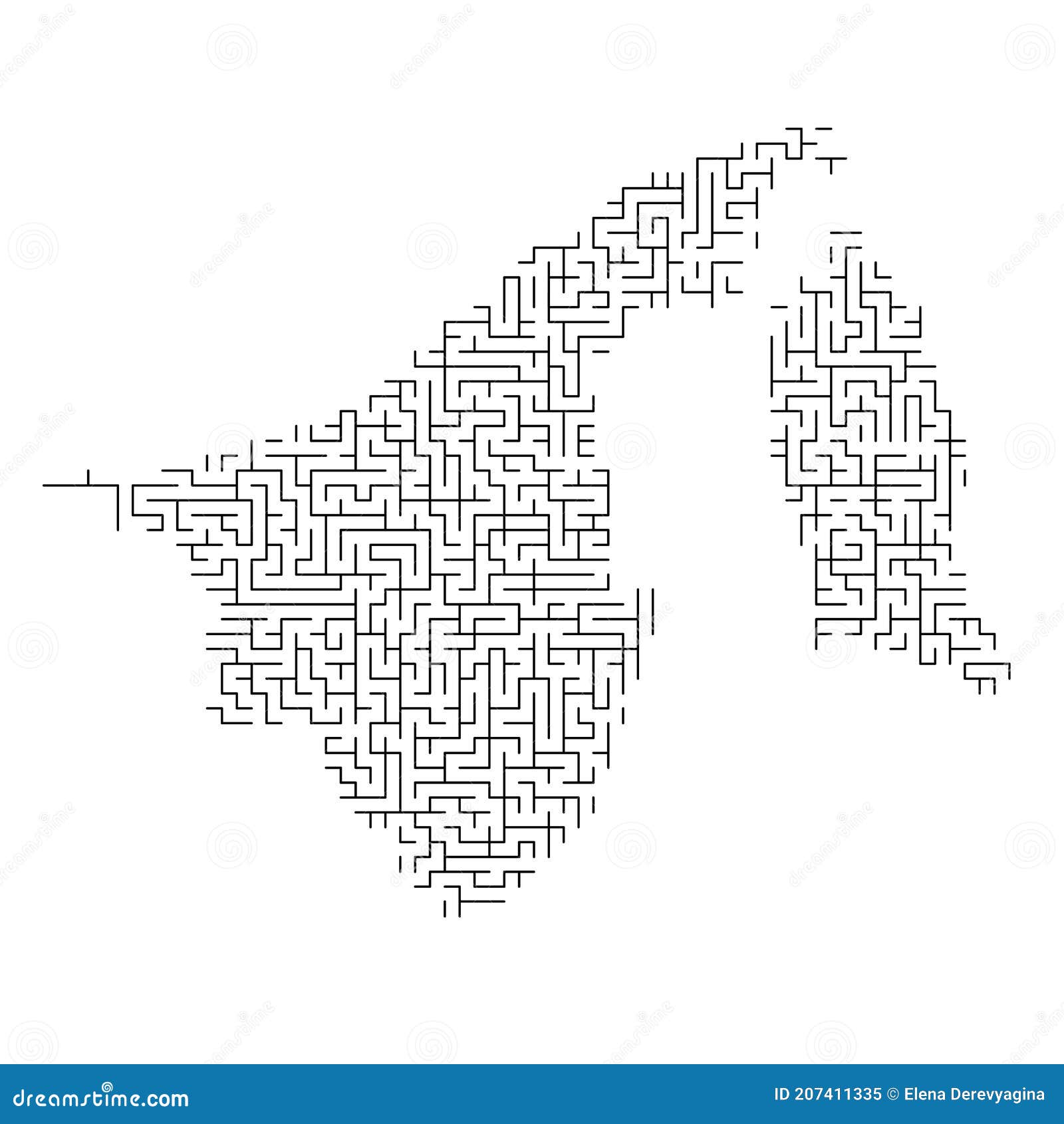 Brunei Map From Pattern Of Black Slanted Parallel Lines. Flat Vector ...