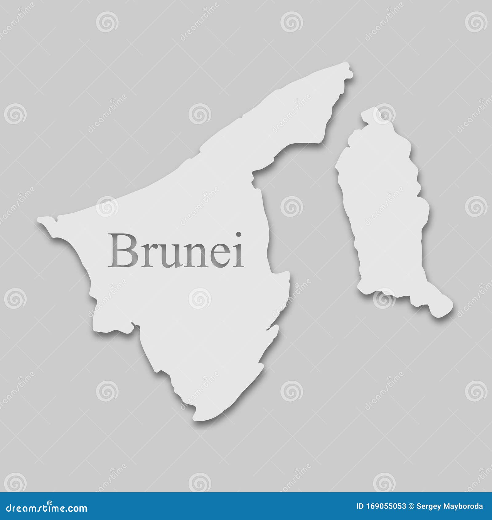 Brunei map stock vector. Illustration of silhouette - 169055053