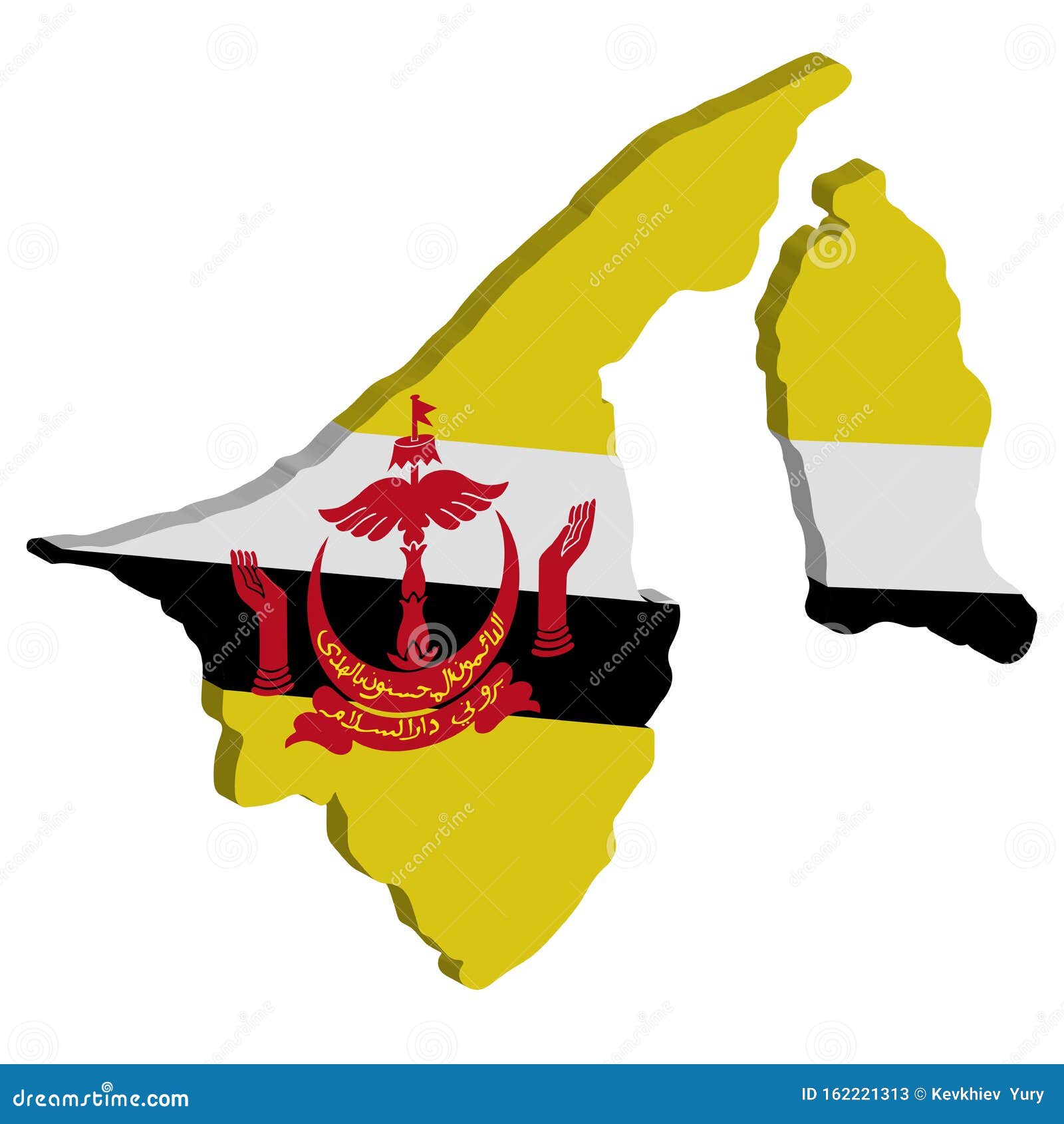 Brunei Map Flag Vector 3D Vector Illustration Stock Vector ...
