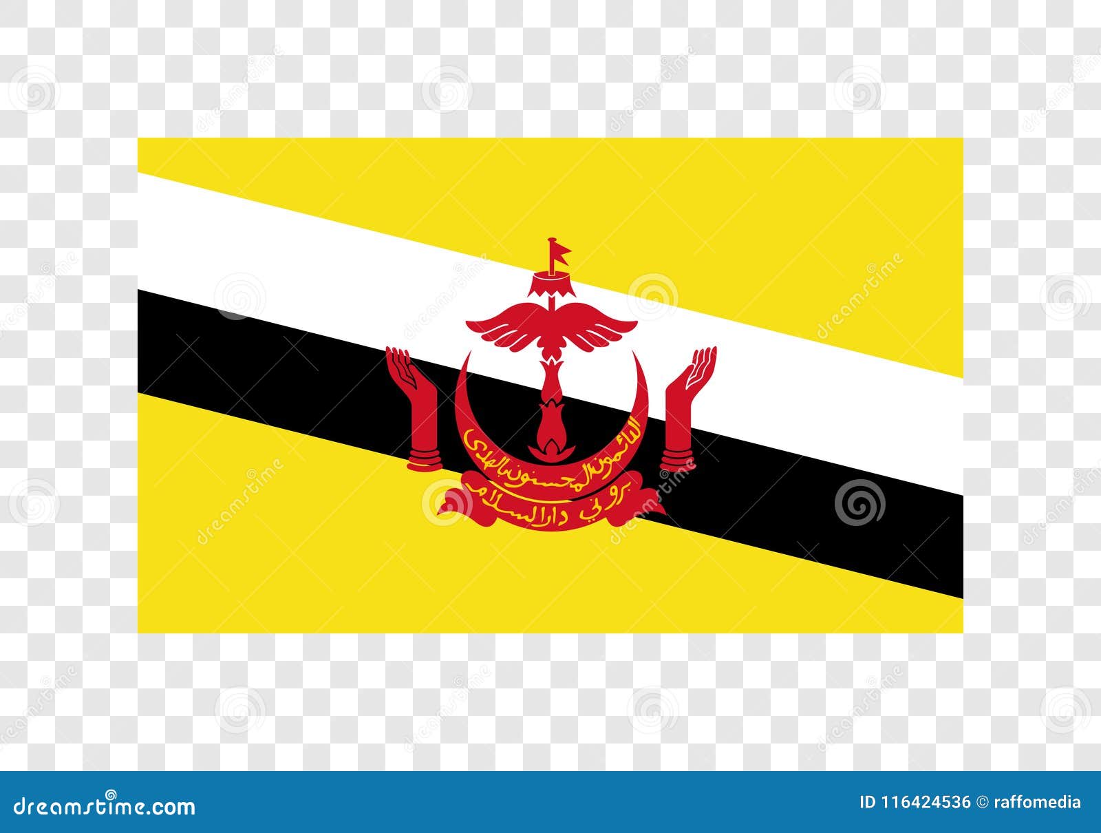 Brunei - National Flag stock illustration. Illustration of banner ...