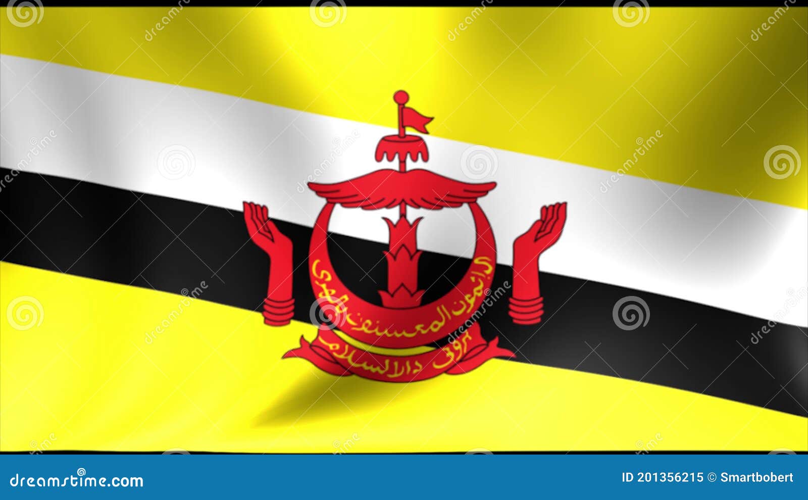 Brunei National Flag, New and Different Ripple Effect. the is Designed ...