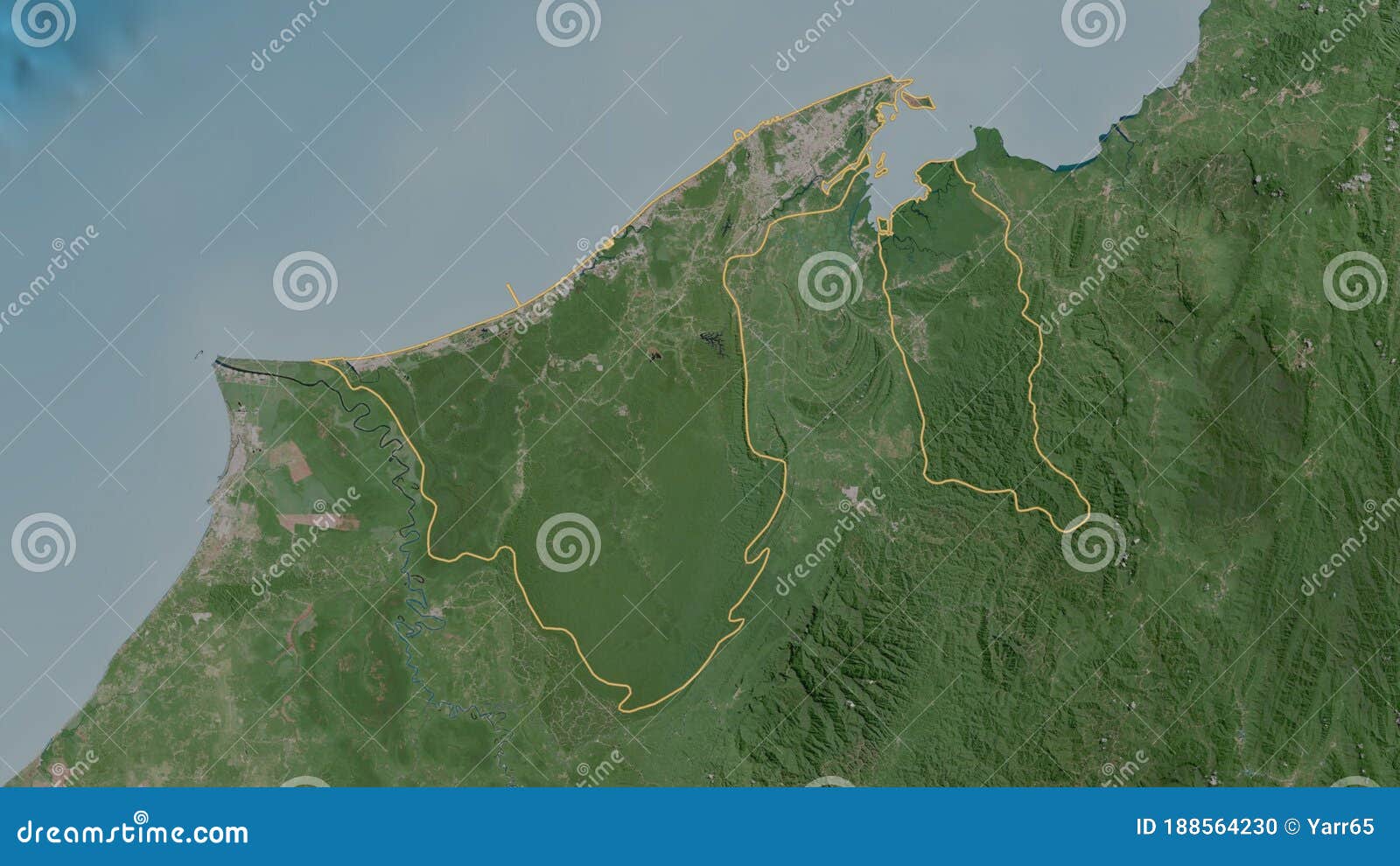 Brunei - Overview. Satellite Stock Illustration - Illustration of ...