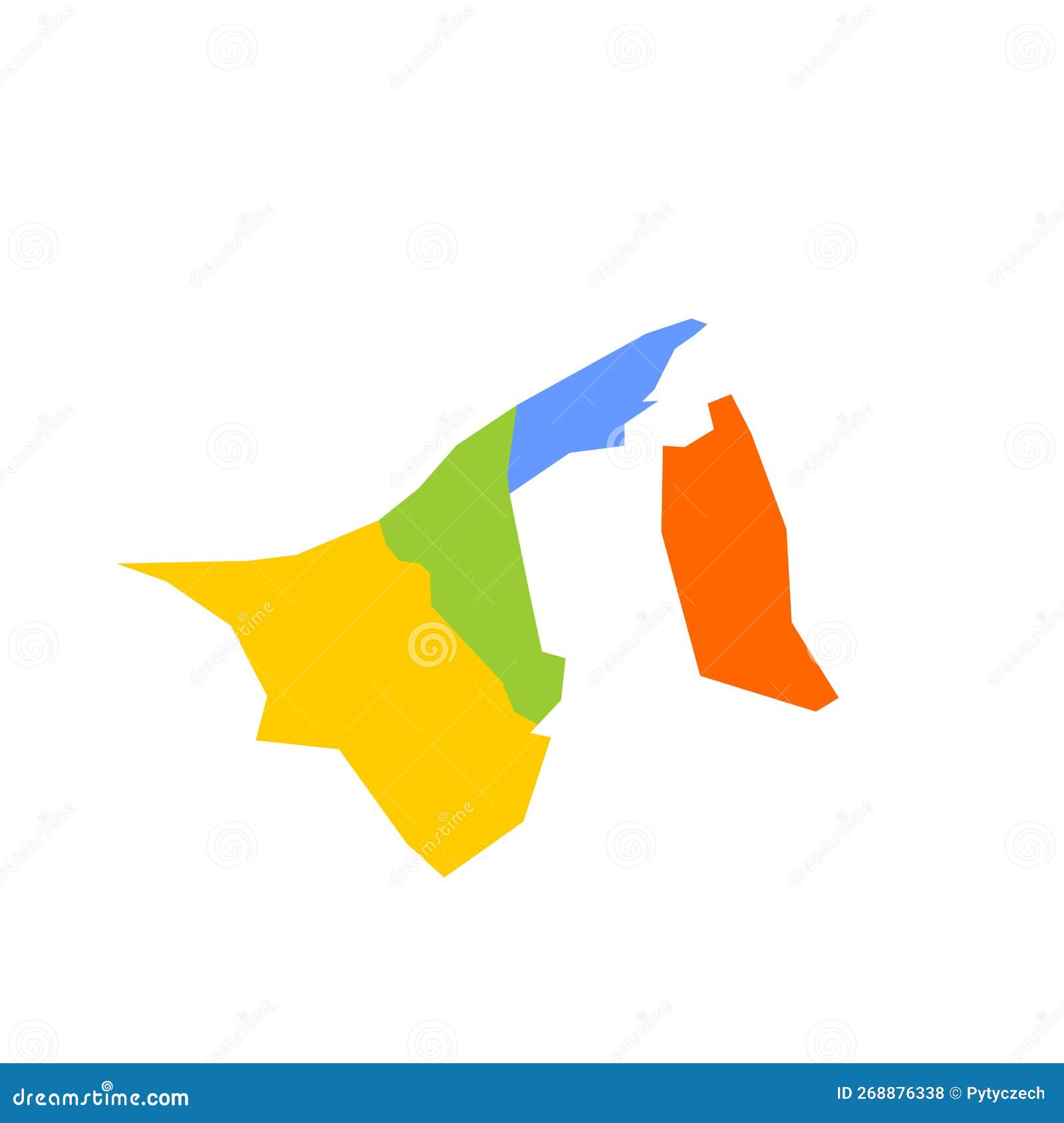 Brunei Political Map of Administrative Divisions Stock Vector ...