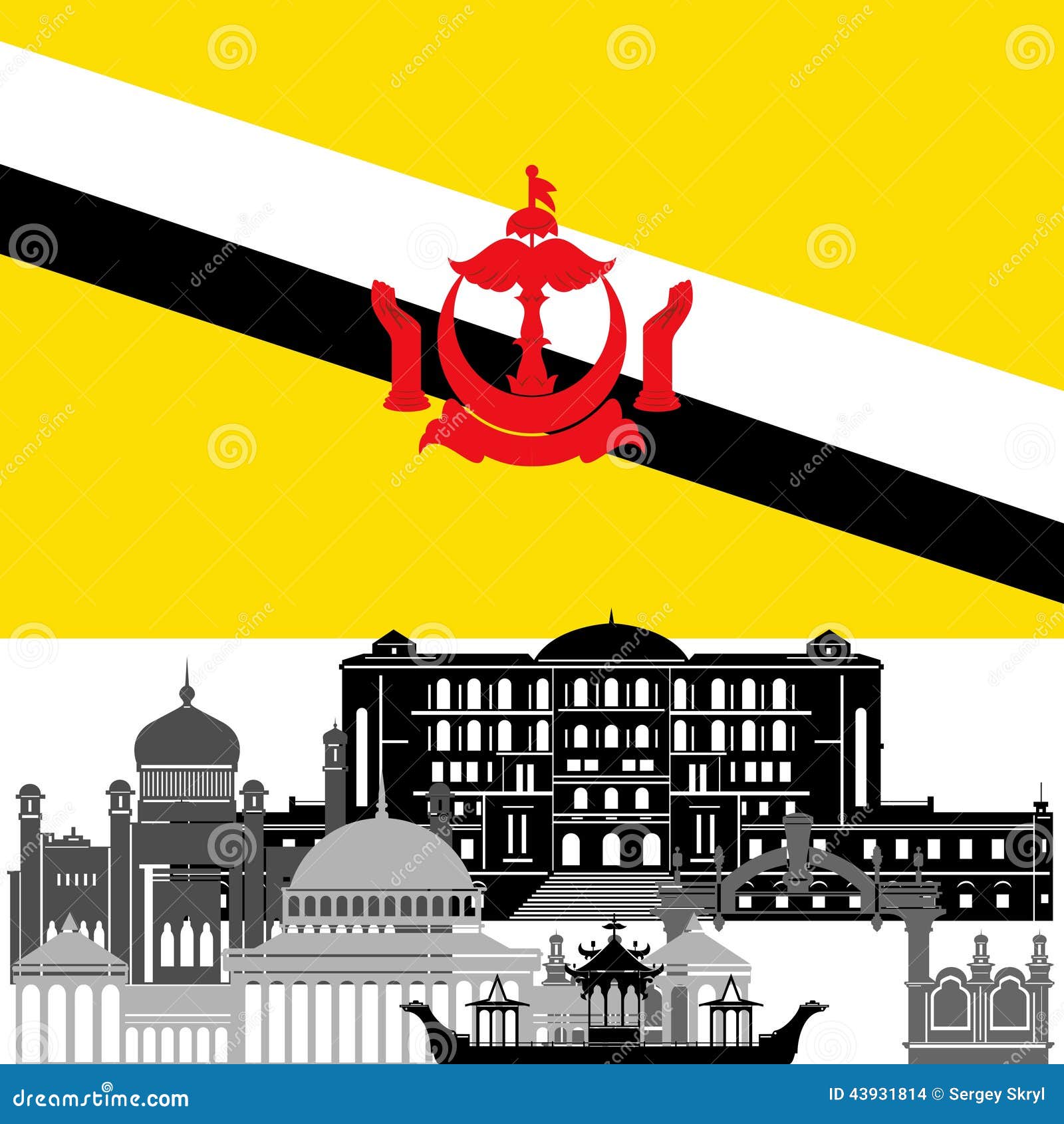 Brunei stock vector. Illustration of country, brunei - 43931814