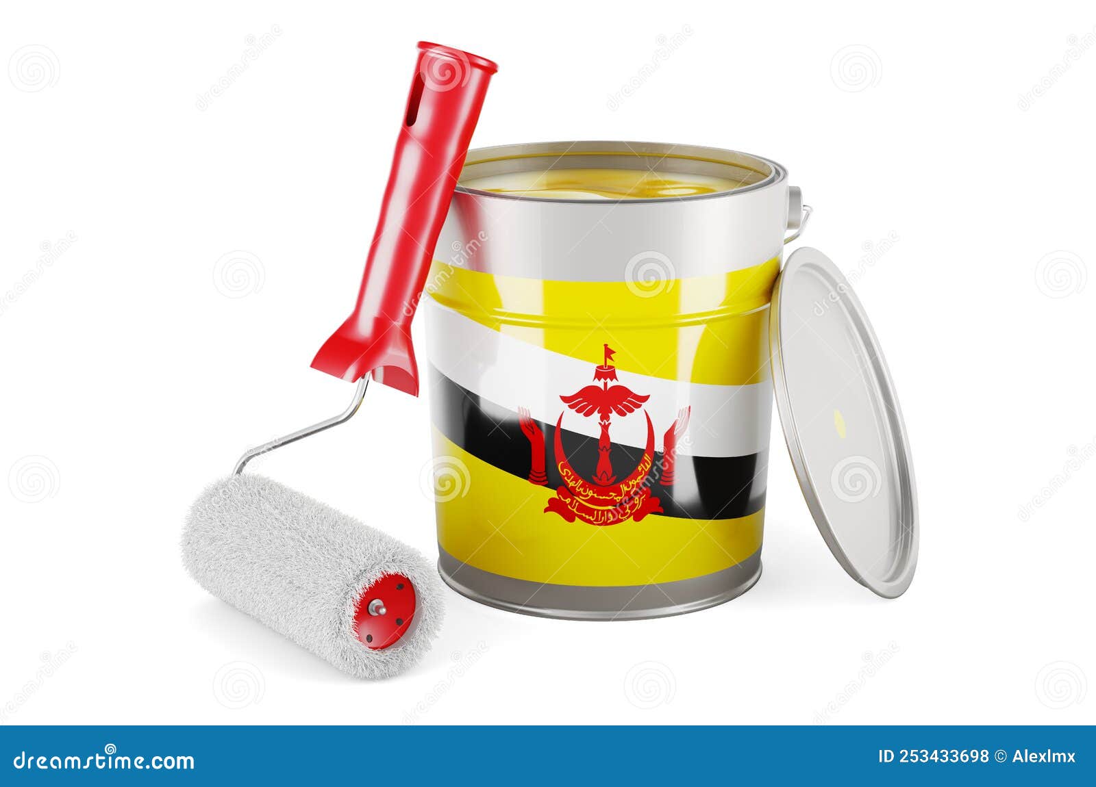 Bruneian Flag. 3D Waving Flag Design. The National Symbol Of Brunei, 3D ...