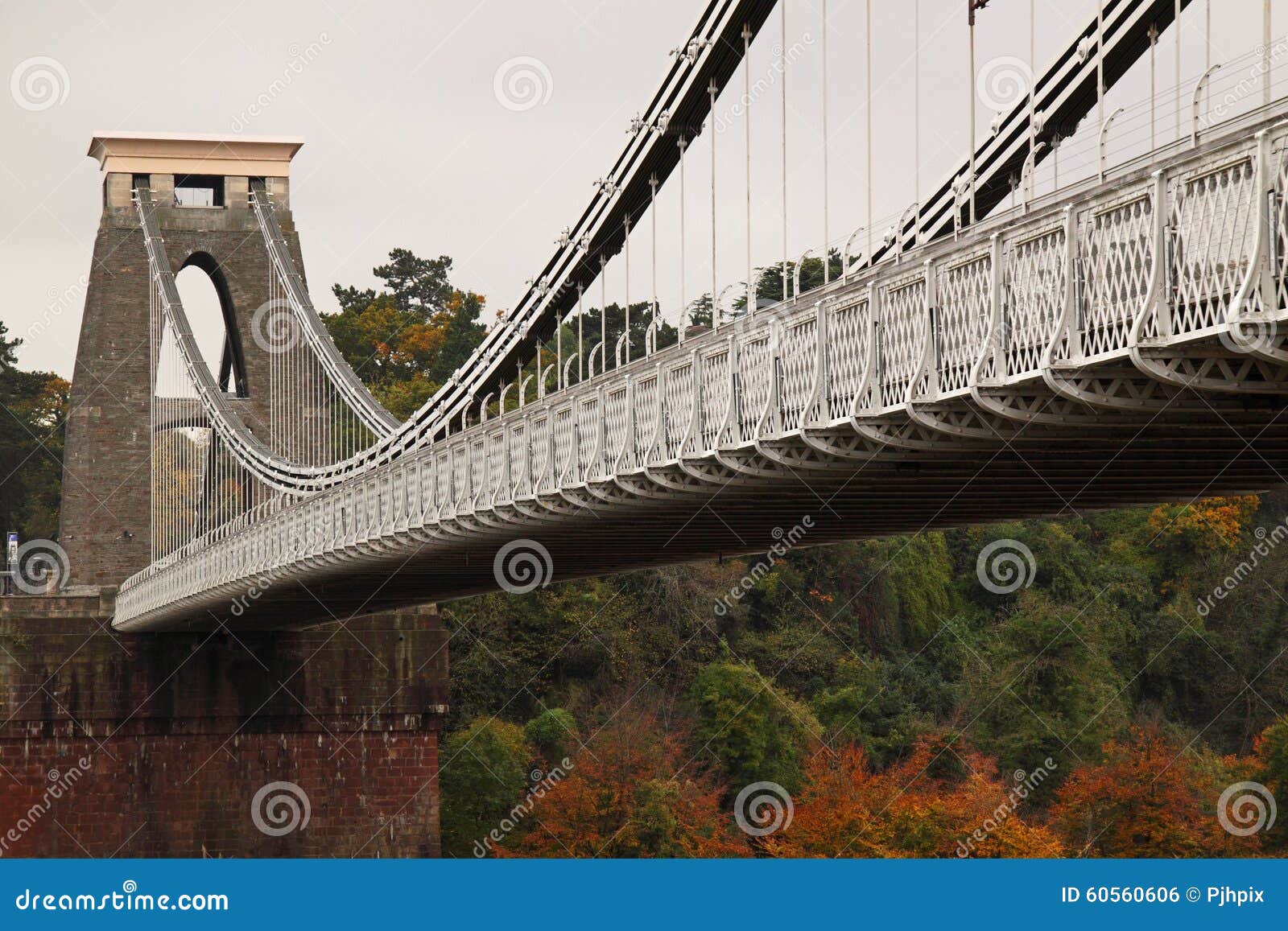 Brunel Bridge in the Fall stock photo. Image of autumn - 60560606
