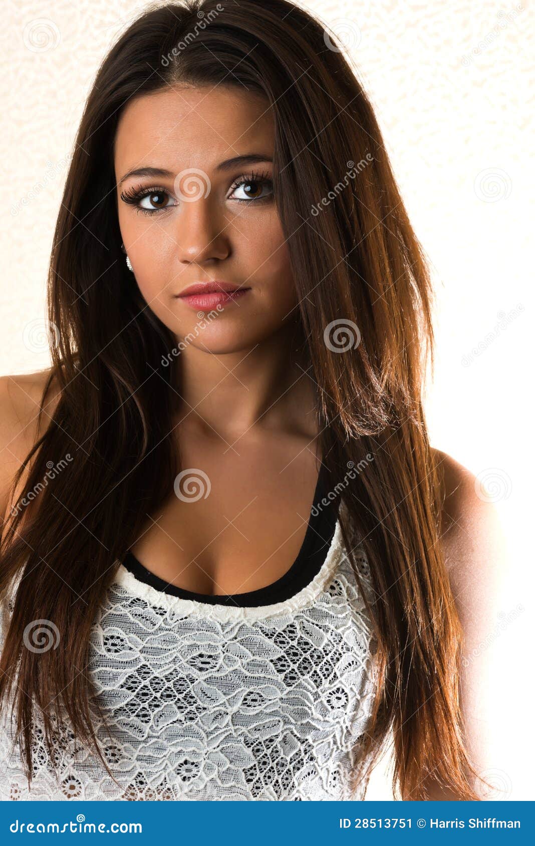 Brunette stock image. Image of head, white, brown, young - 28513751