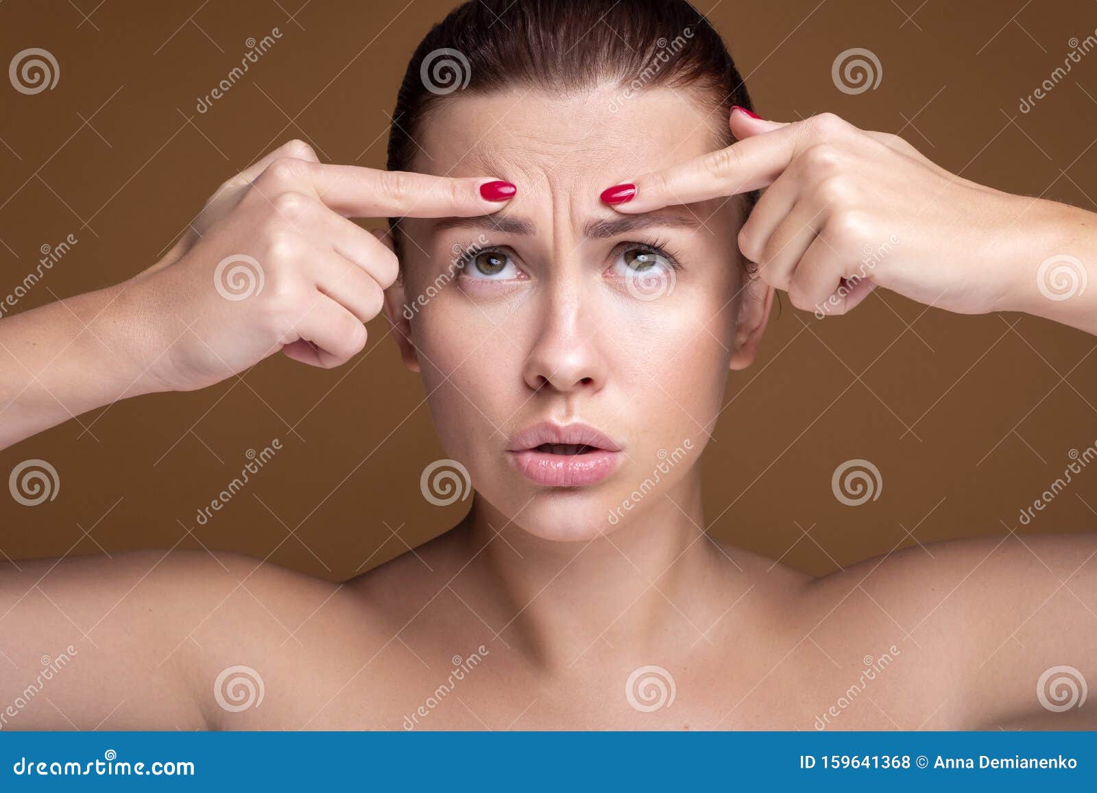 Acne Pus Close Up Photo Of Acne Prone Skin Problem Woman Squeezing