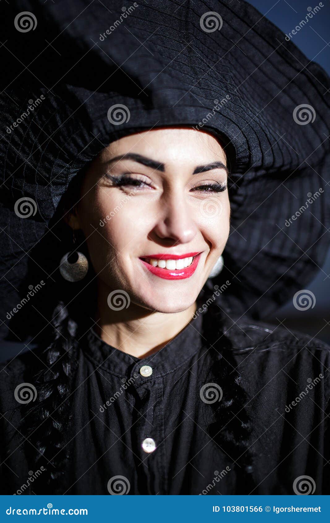 Brunette Fashion Expression Dramatic Actress Stock Photo - Image of ...