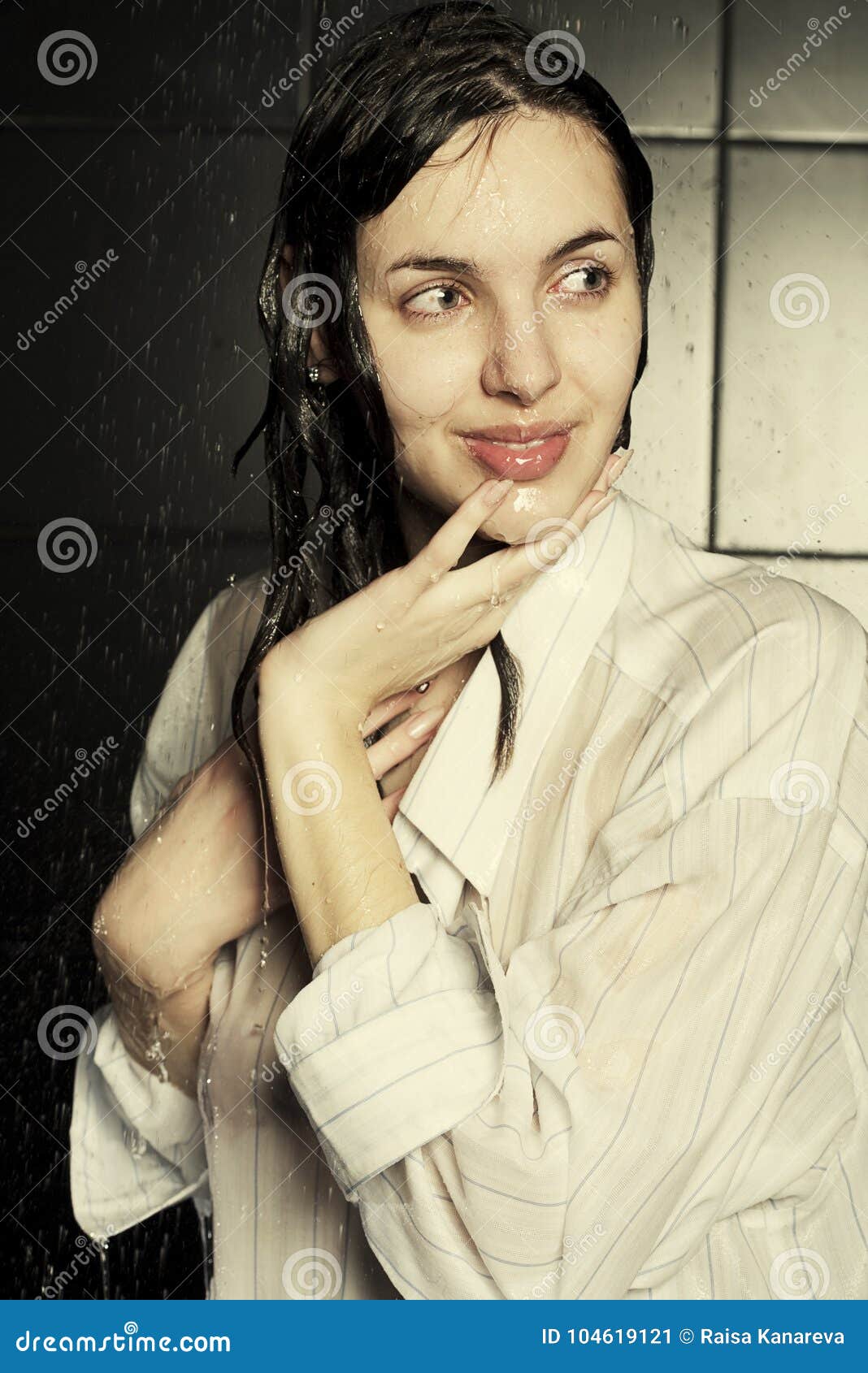Girl Taking A Shower Stock Image Image Of Relaxation 104619121