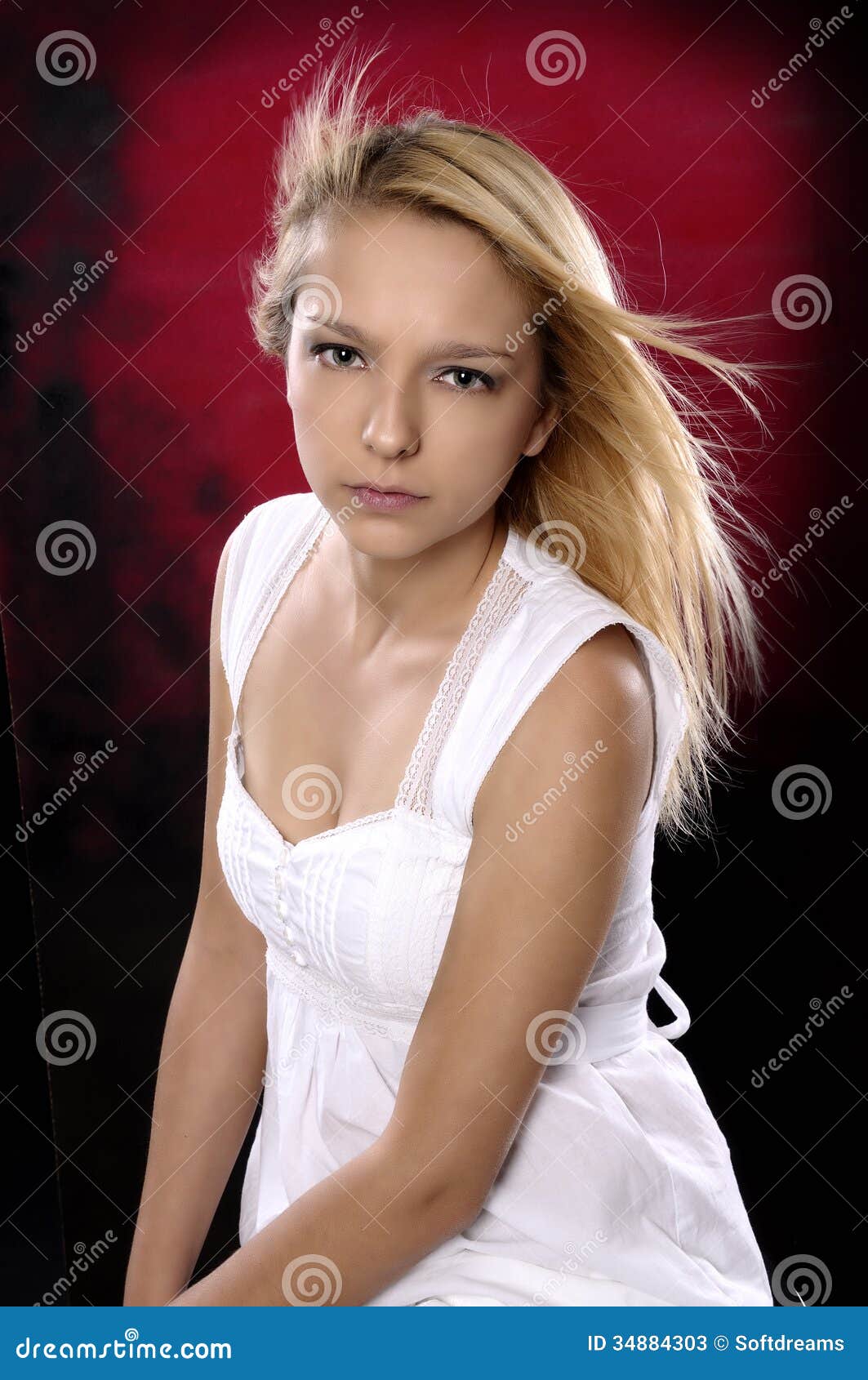 Brunette Goth Woman Portrait Stock Image - Image of human, side: 34884303