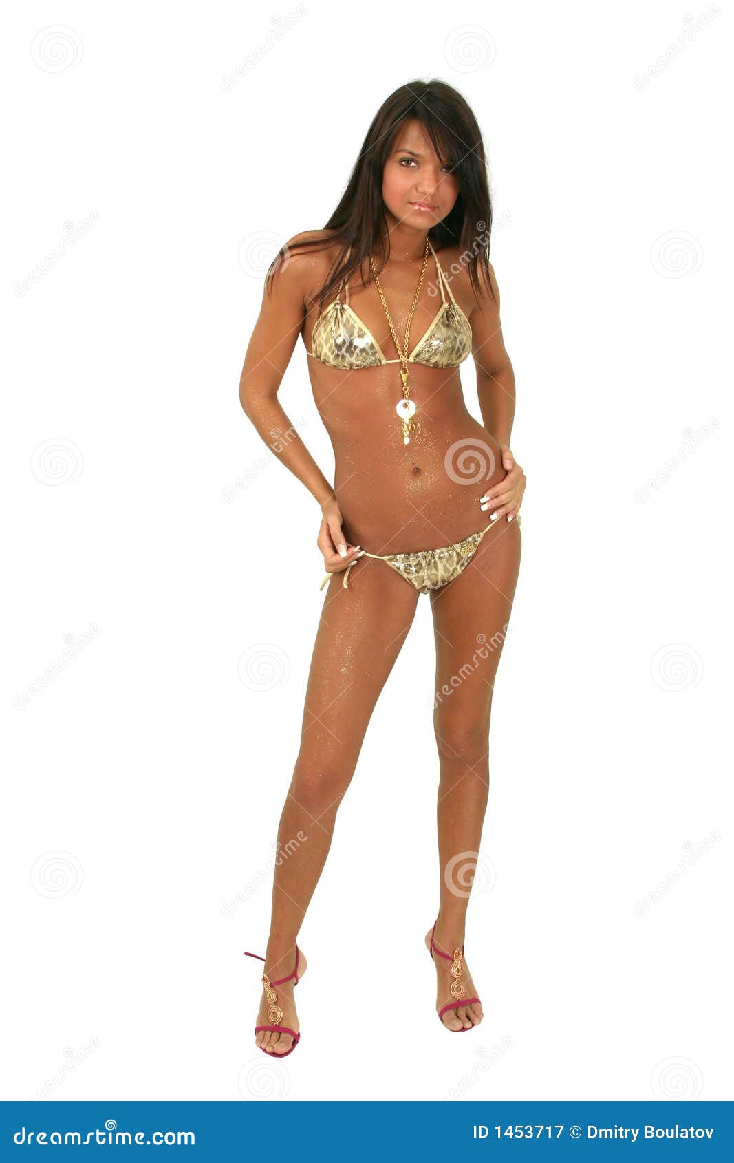 Hot Model In Bikini On Beach Royalty Free Stock Image 75132676