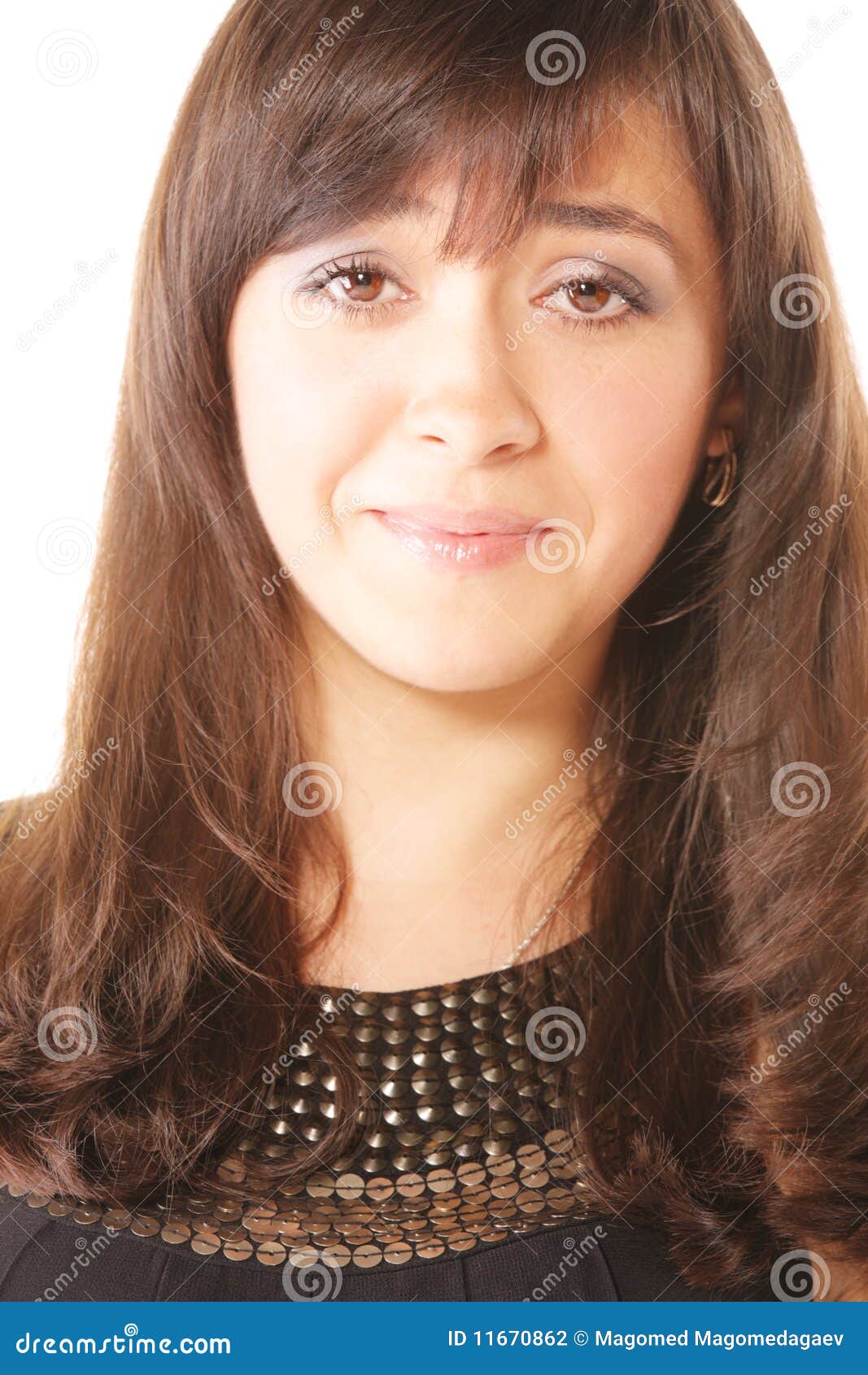 Brunette Suppressing Laughter Stock Photo - Image of laughter, young ...