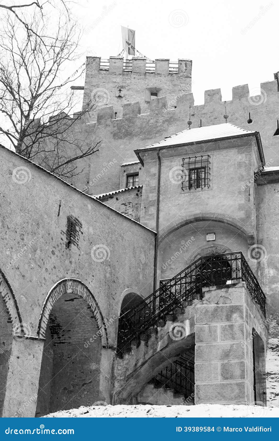 Brunico Castle stock photo. Image of white, architectural - 39389584