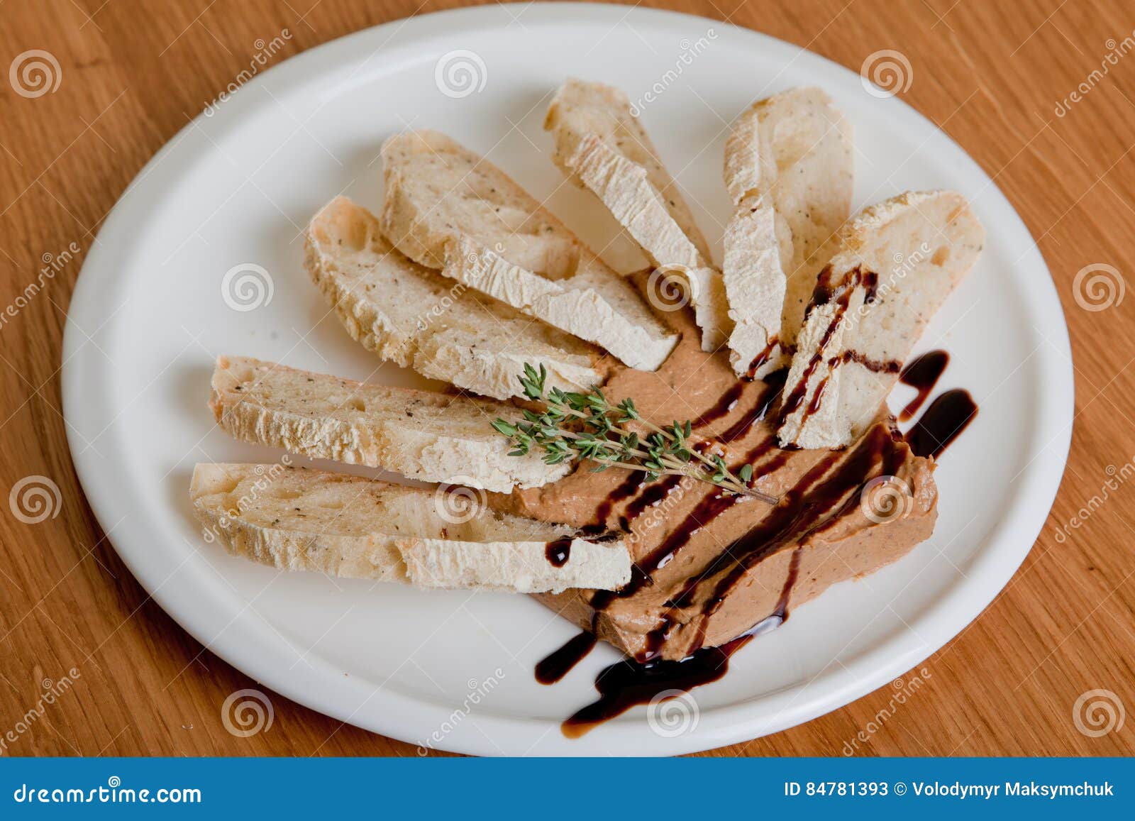 Bruschetta with liver pate stock image. Image of herb - 84781393