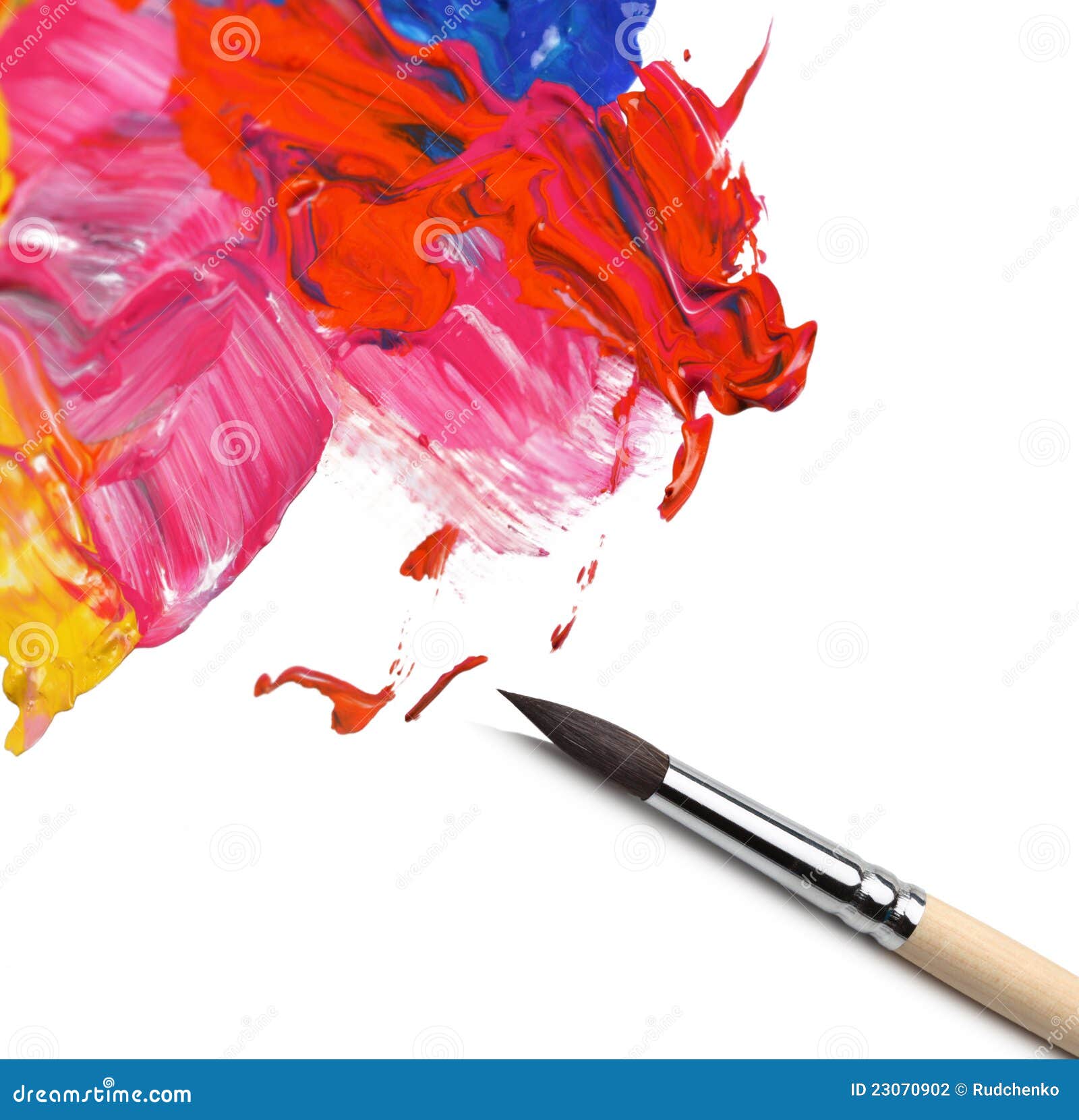 Brush and Abstract Painted Background Stock Photo - Image of sketch ...