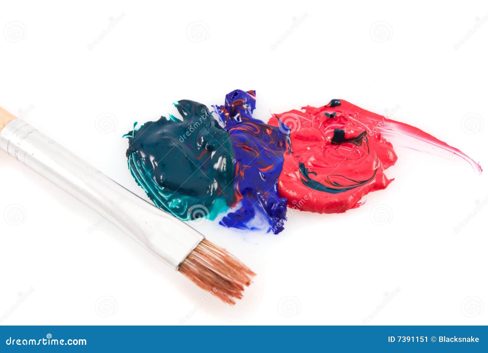 Brush Art Mix Color School Paint Stock Image - Image of spill, tube ...