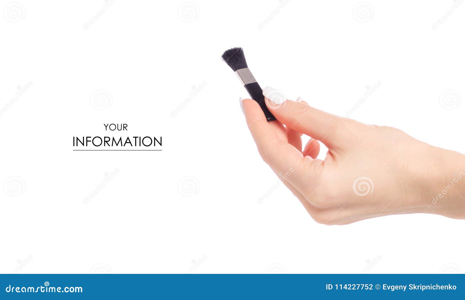 Brush for Blush in Hand Pattern Stock Photo - Image of color, bright ...