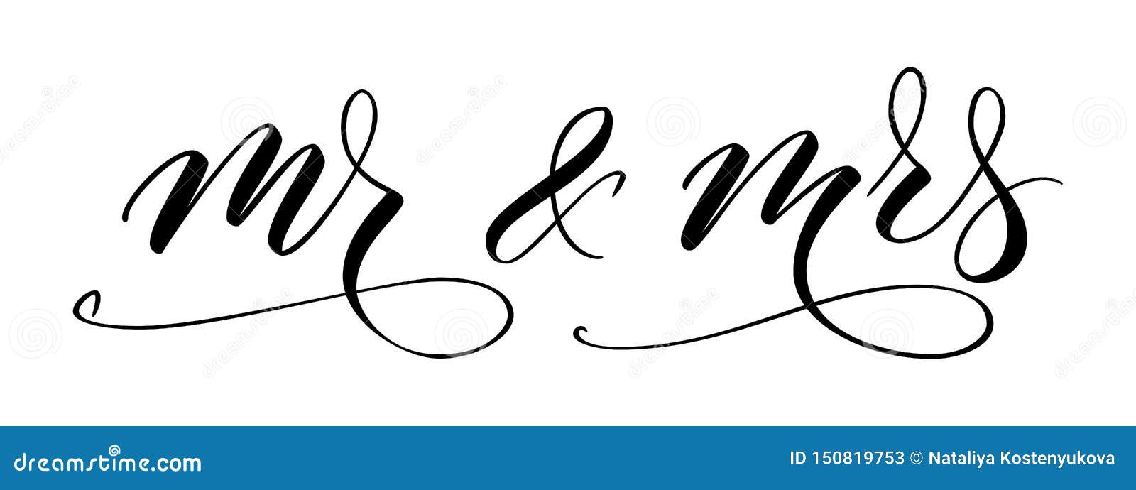 Calligraphy Mr Mrs Stock Illustrations – 286 Calligraphy Mr Mrs Stock ...