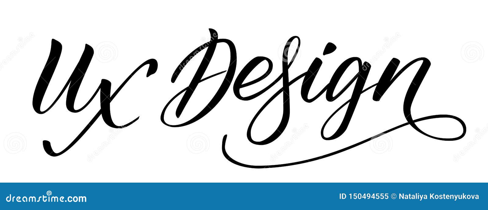 Brush Calligraphy UX Design Stock Vector - Illustration of phrase ...