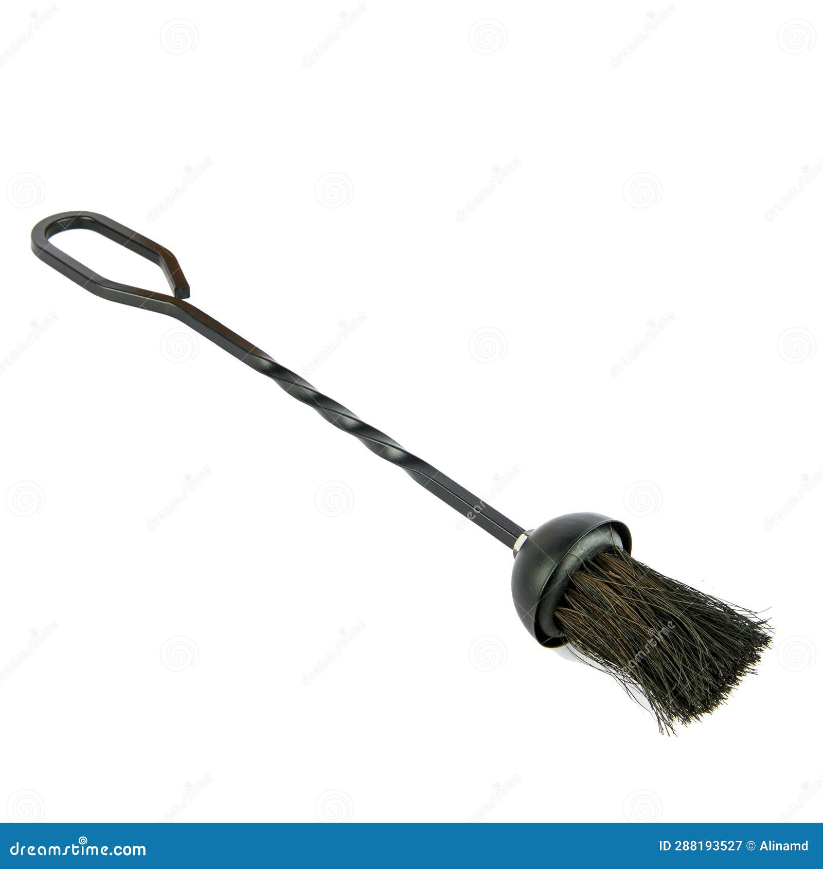 Brush for Cleaning Ash Isolated on White Stock Image - Image of stove ...