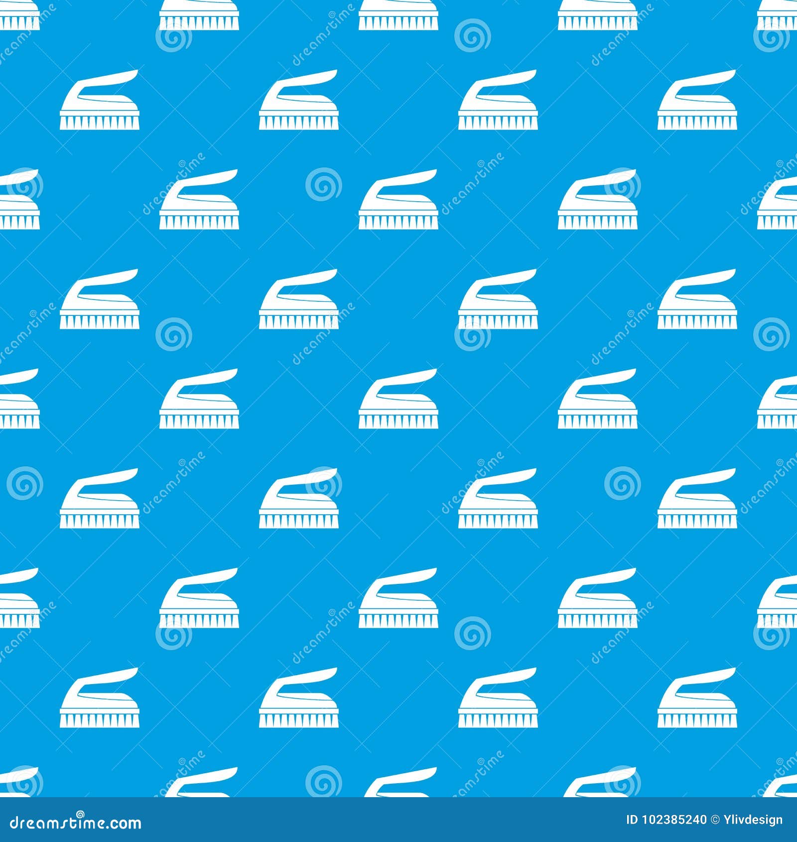 Brush for Cleaning Pattern Seamless Blue Stock Vector - Illustration of ...