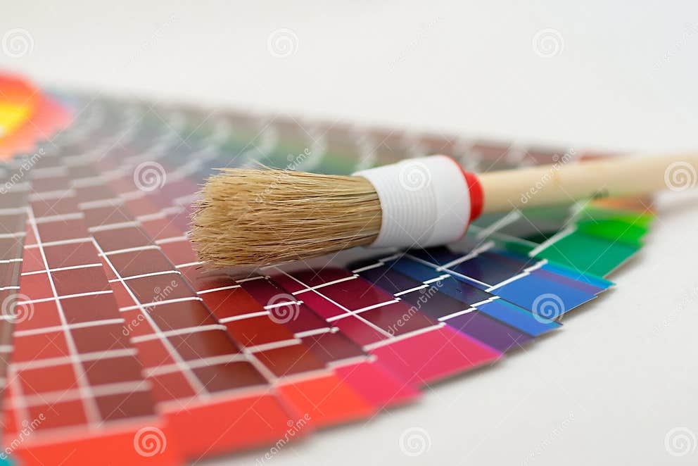 Brush on color chart stock image. Image of redecorate, colors - 642071
