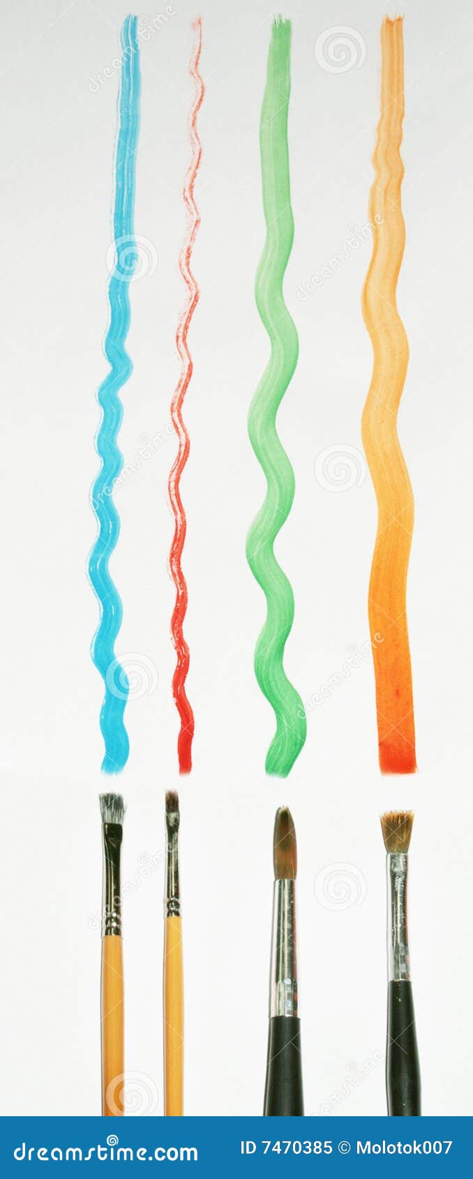 Brush and color strokes stock image. Image of watercolor - 7470385