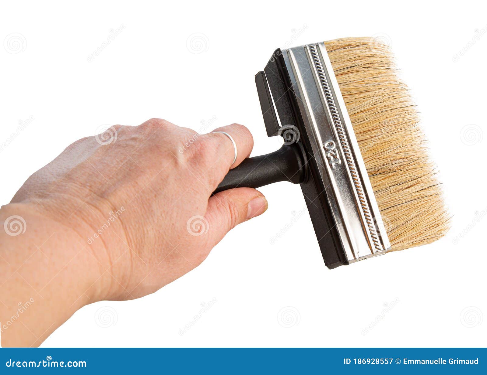 Brush for Cut-out Wallpaper Stock Image - Image of glue, glued: 186928557