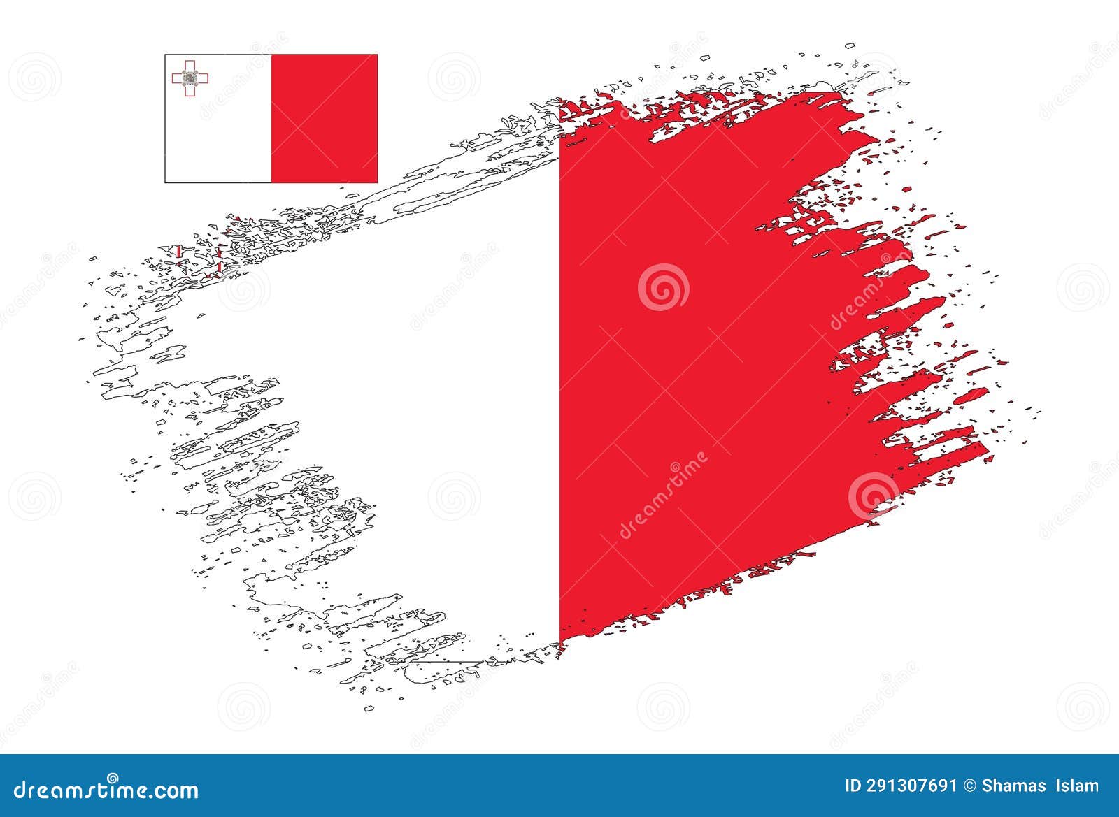 Brush Design Malta Flag Vector Stock Vector - Illustration of country ...