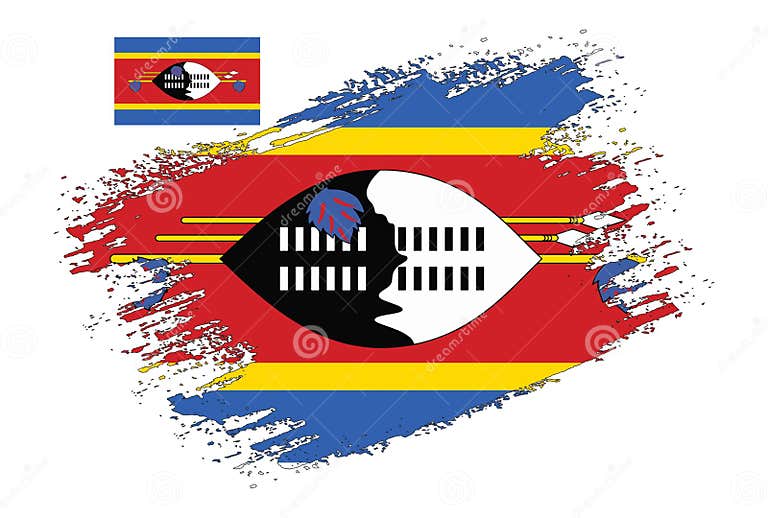 Brush Design Swaziland Flag Vector Stock Vector - Illustration of ...