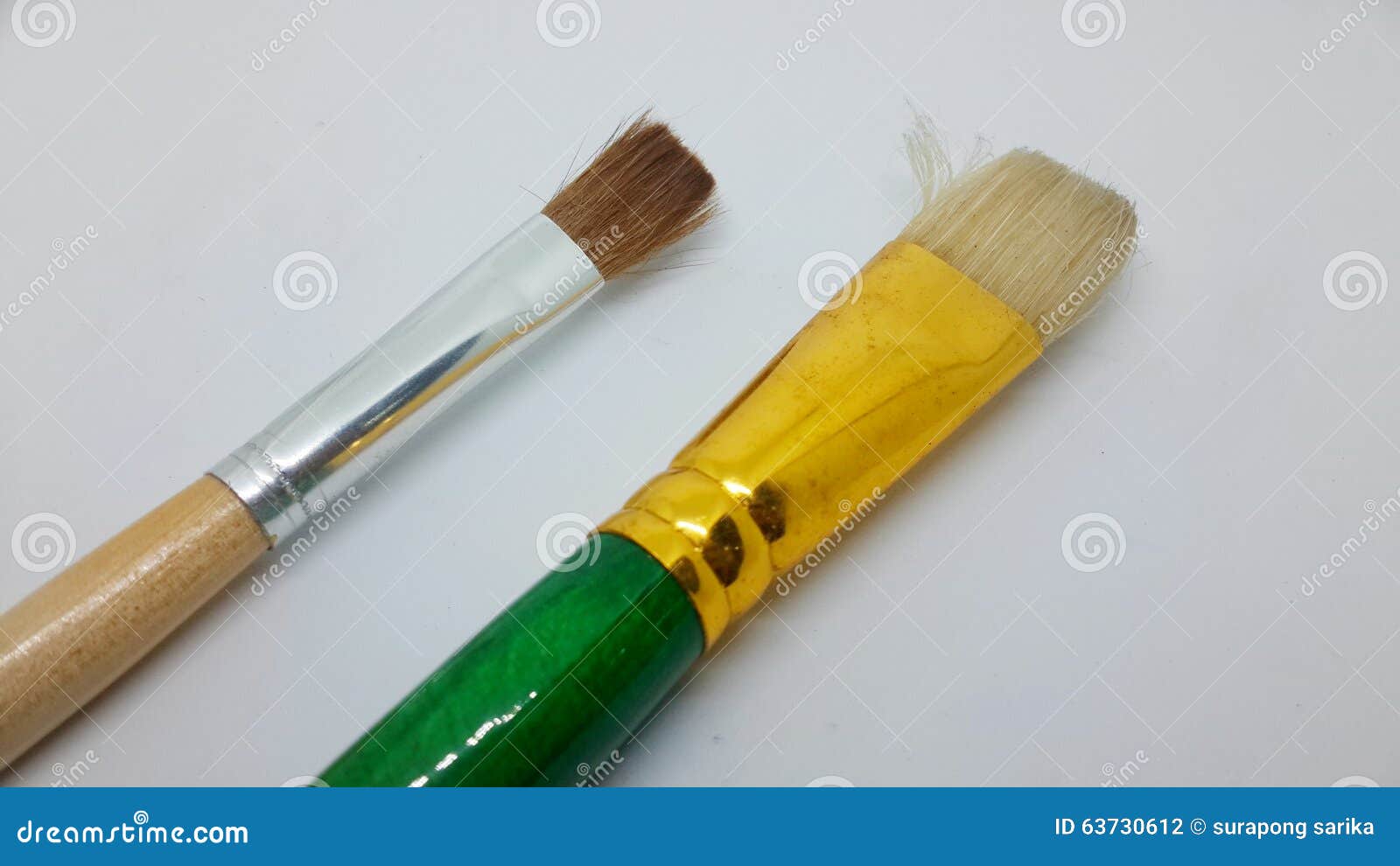 Brush Drawing,art,two Brush Stock Photo - Image of brush, green: 63730612