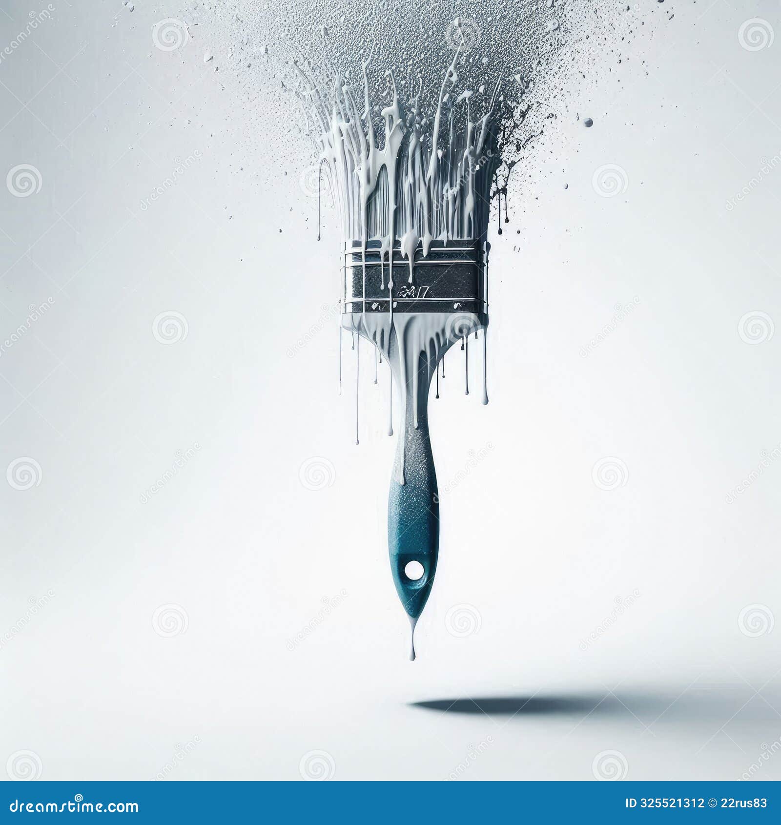 Dripping Fluidity, A Small Crater And A Ball Of Water. Stock Image ...